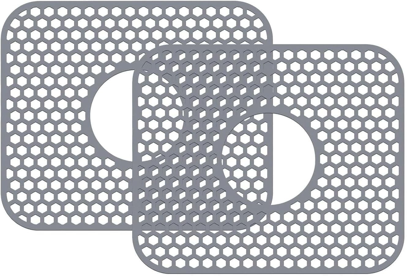 XD2-Sink Silicone Mat Protector,13.5 x 11.6 inches Rubber Sink Mat ...