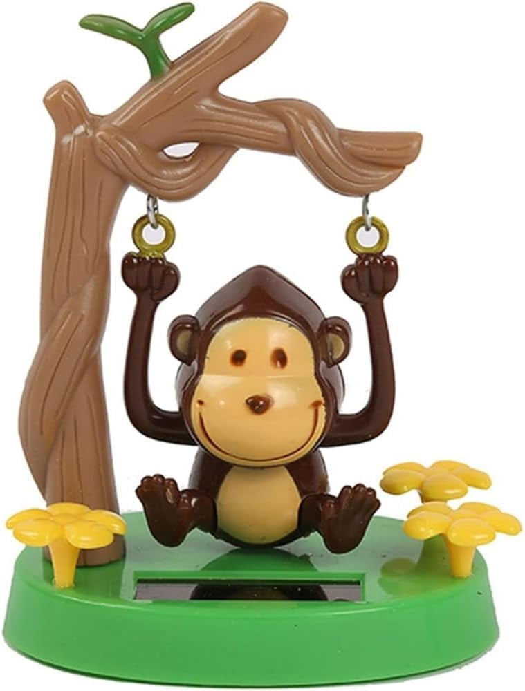 XD2-Solar Powered Dancing Monkey, Solar Monkey Swinging Animated Bobble ...