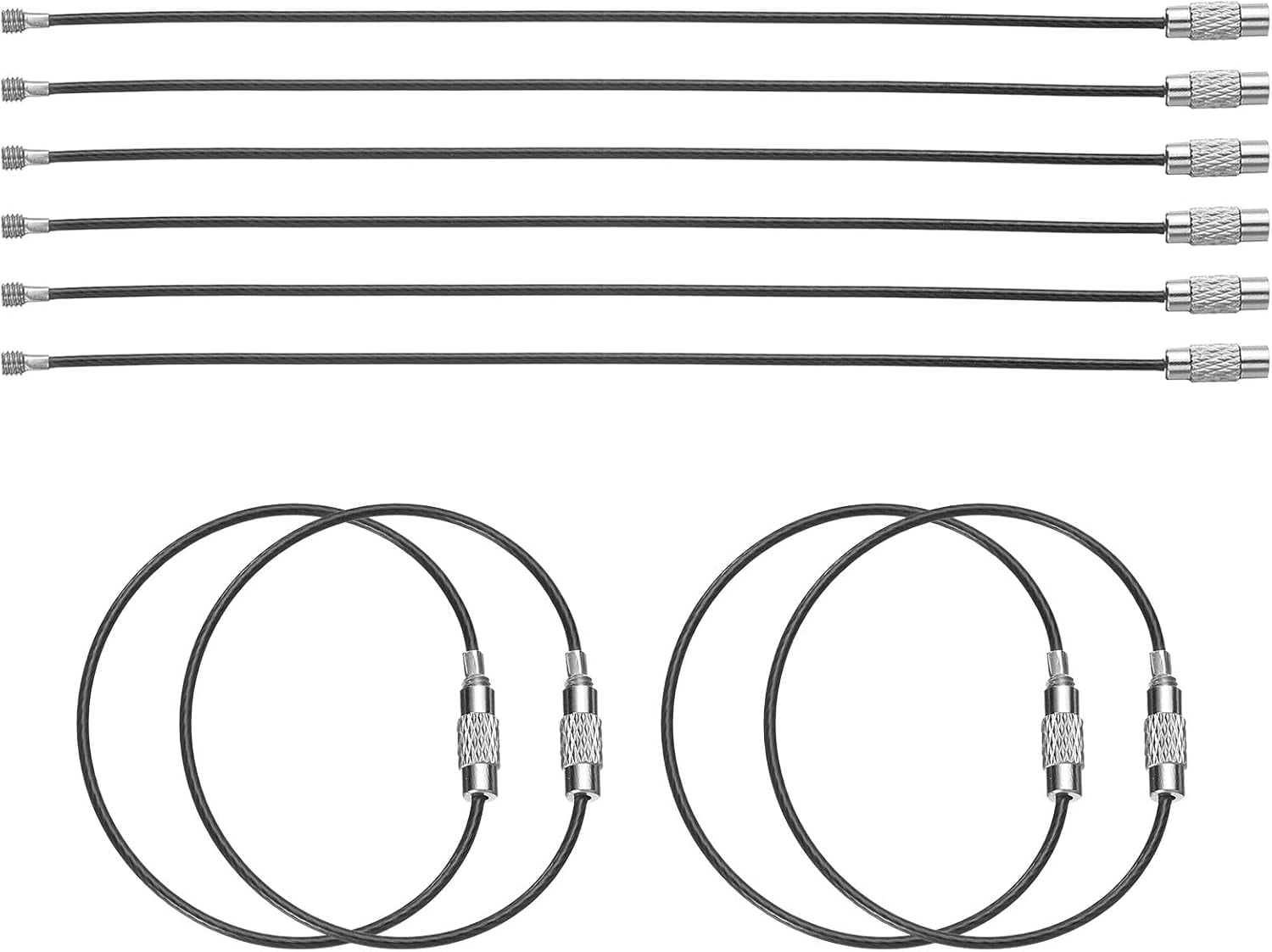 XD2-Wire Keychain Cable Plastic Coated Stainless Steel Key Ring Cable ...