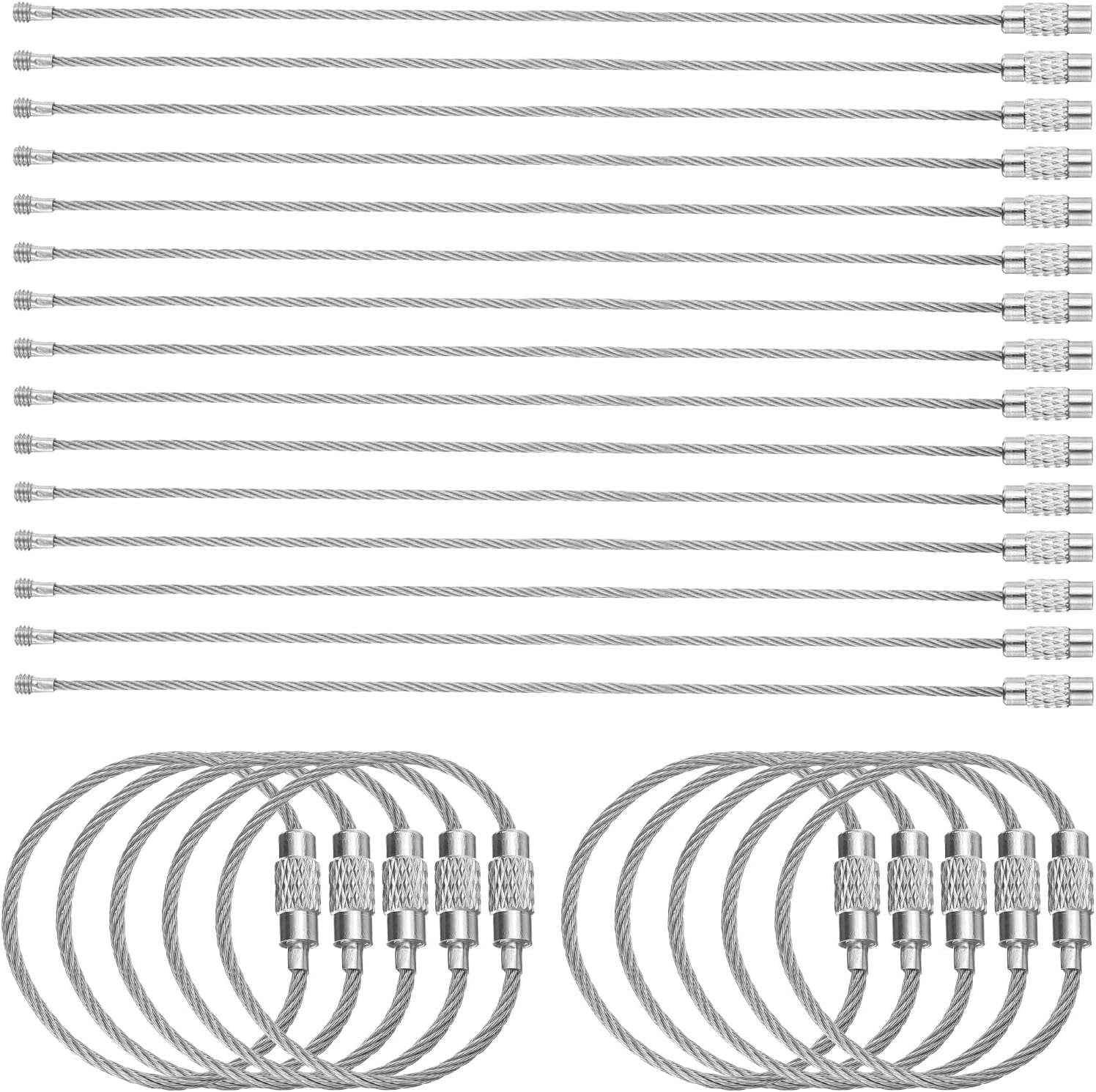 XD2-Wire Keychain Cable Plastic Coated Stainless Steel Key Ring Cable ...
