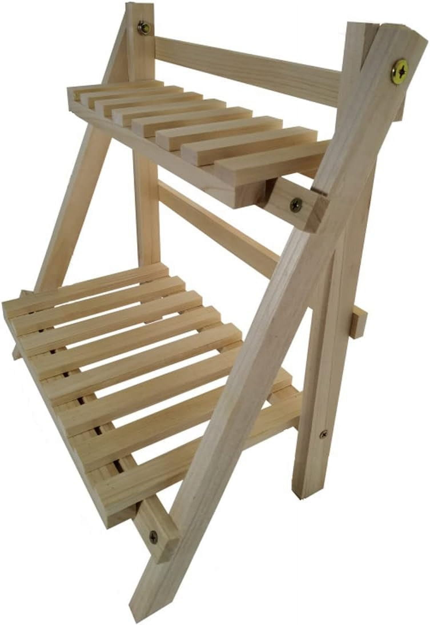 XD2-Wood Plant Stand, Indoor Outdoor 2 Tiers Flower Stands, Planter ...