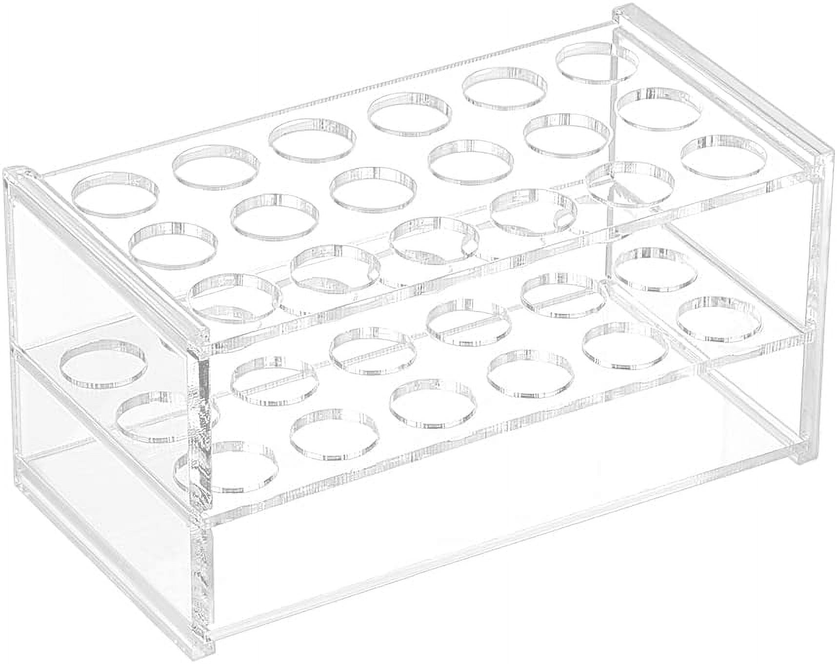 XD3-1.8x5.5x3.5 Inch Clear Acrylic Test Tube Rack 12 Sockets Test Tube ...