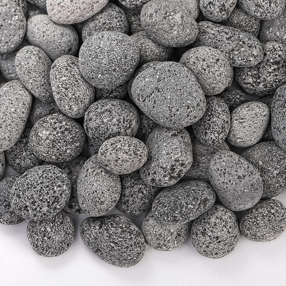 XD3-10lbs Lava Rocks for Fire Pit, 1''-2'' Black Tumbled Natural Lava ...