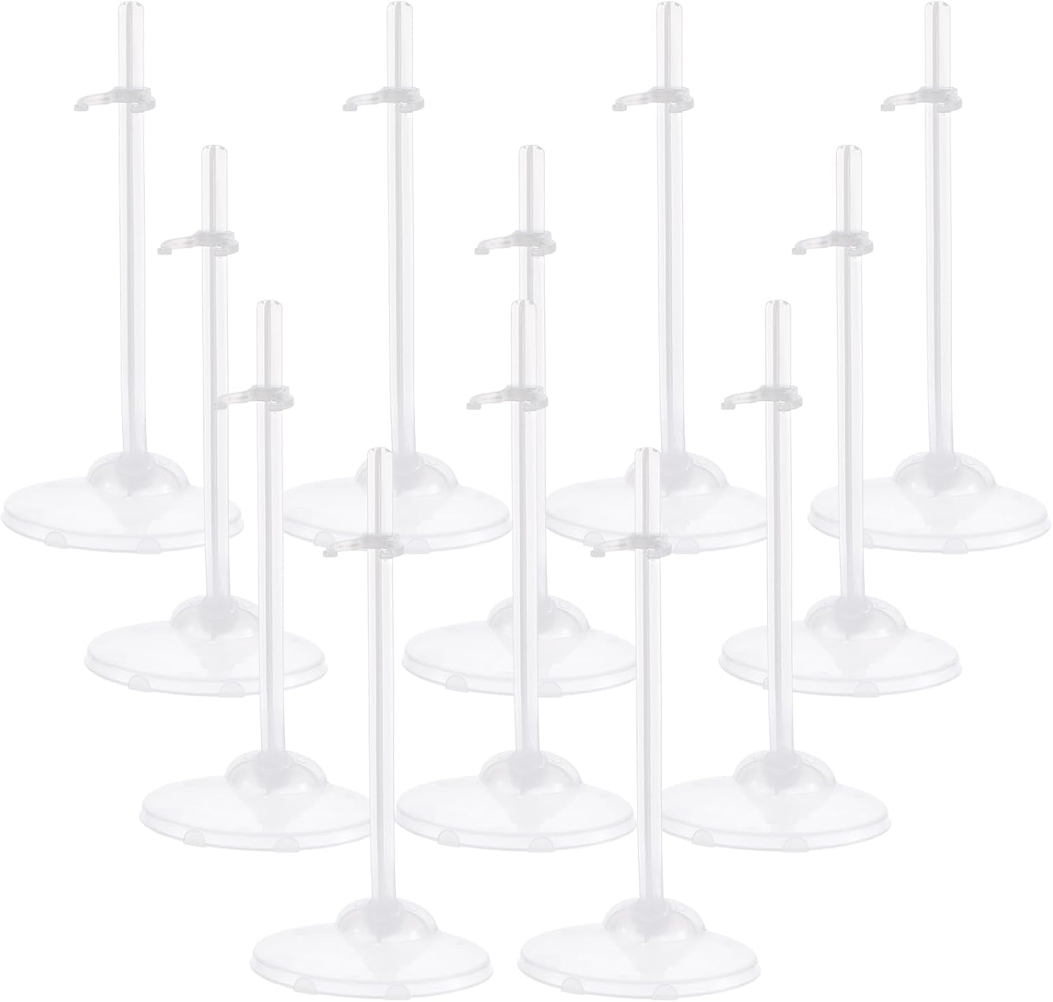 XD3-12 Pcs Adjustable Doll Stands Display Holder, Transparent and ...