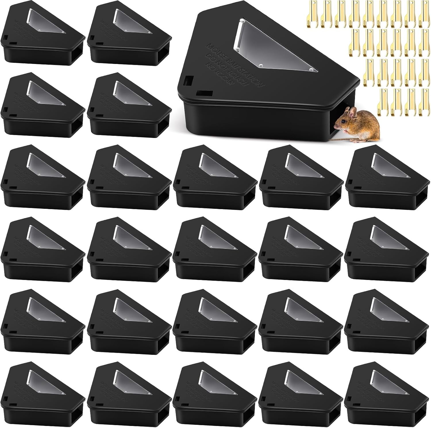 XD3-12 Pcs Mouse Bait Station with Key Required Mouse Stations Mice ...