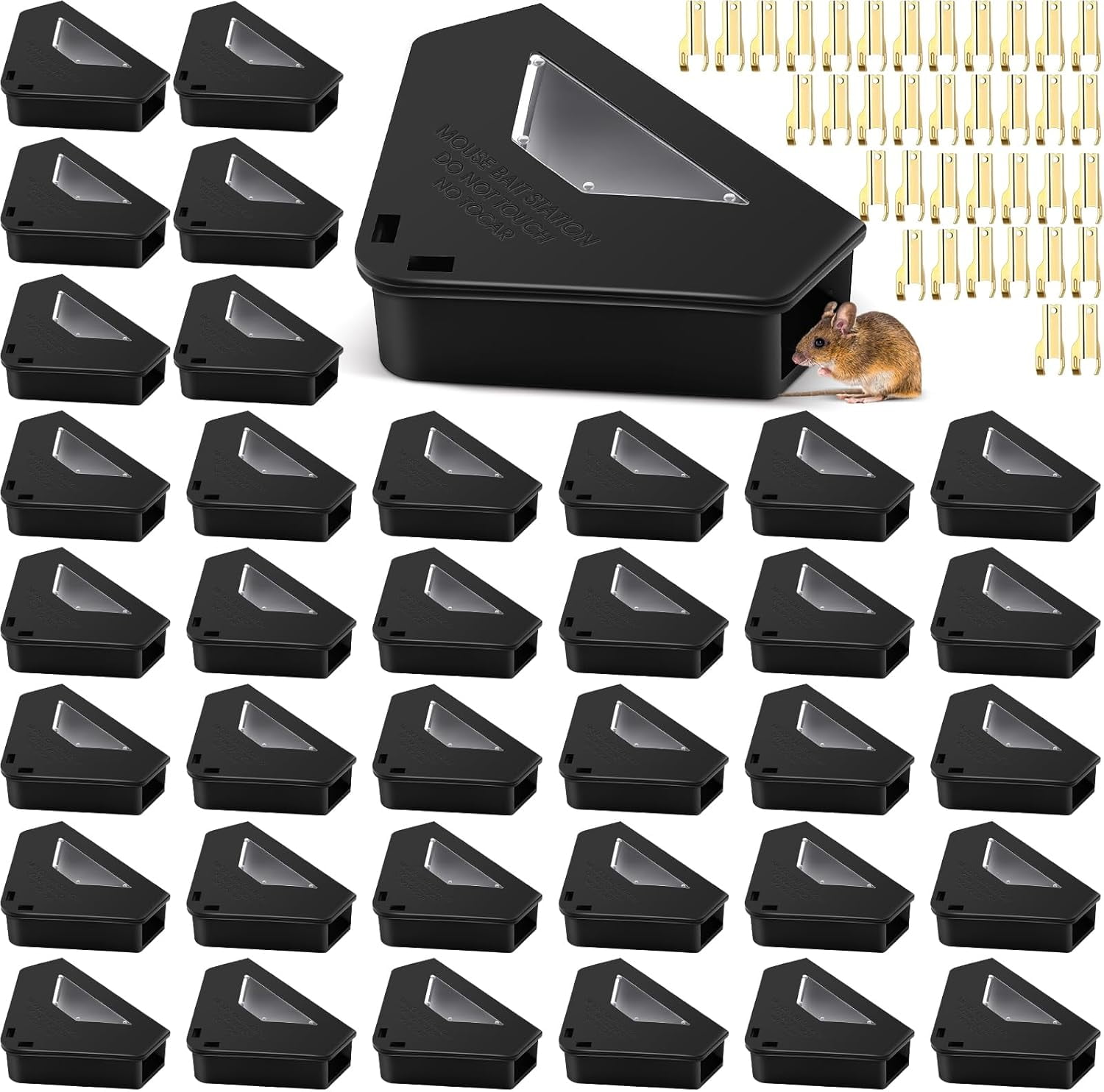 XD3-12 Pcs Mouse Bait Station with Key Required Mouse Stations Mice ...