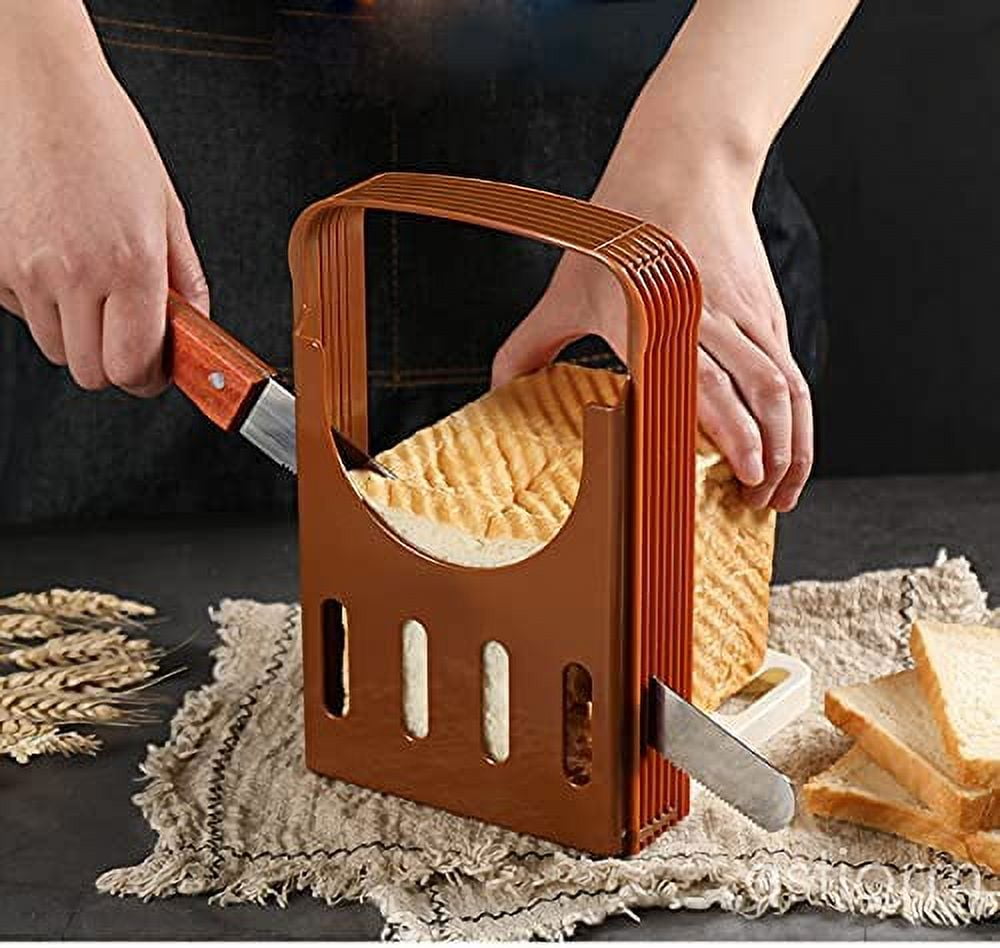 XD3-1PC New Toast Bread Slicer Plastic Foldable Loaf Cut Rack Cutting ...