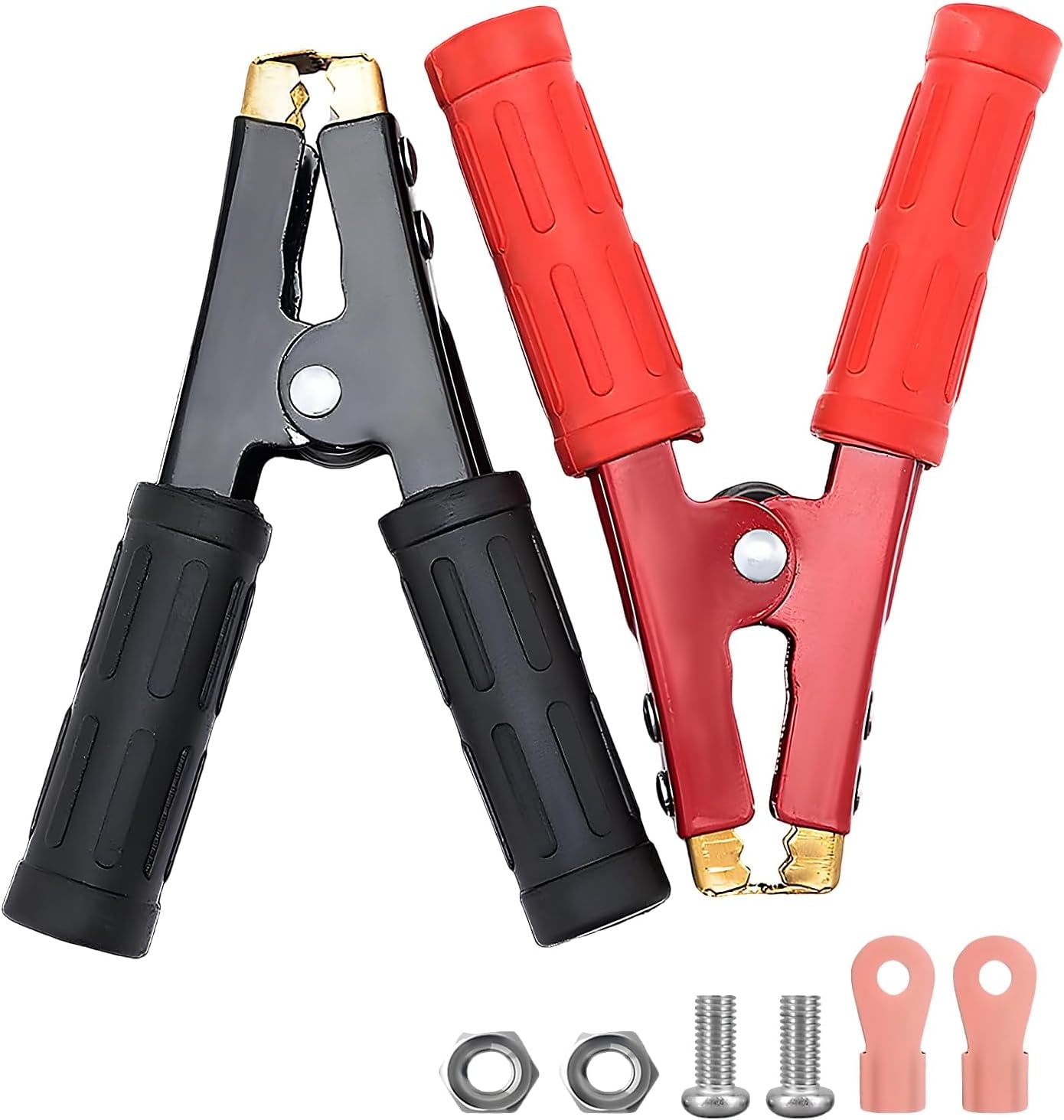 XD3-2 PCS Heavy Duty Insulated Alligator Clips, 1000A Battery Jumper ...