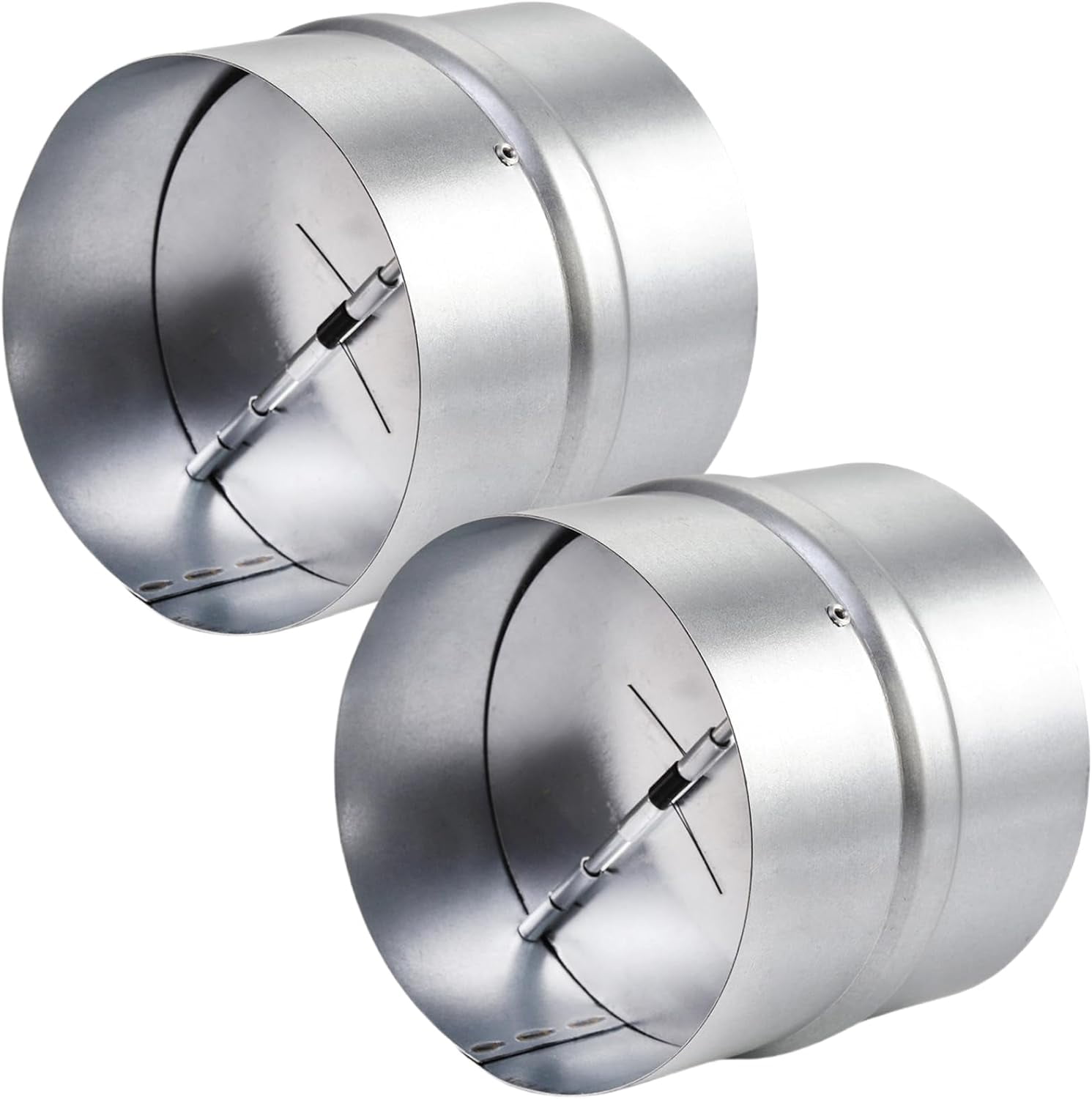 XD3-2 Pack 4 Inch Backdraft Damper Duct, One-Way Airflow Duct Draft ...