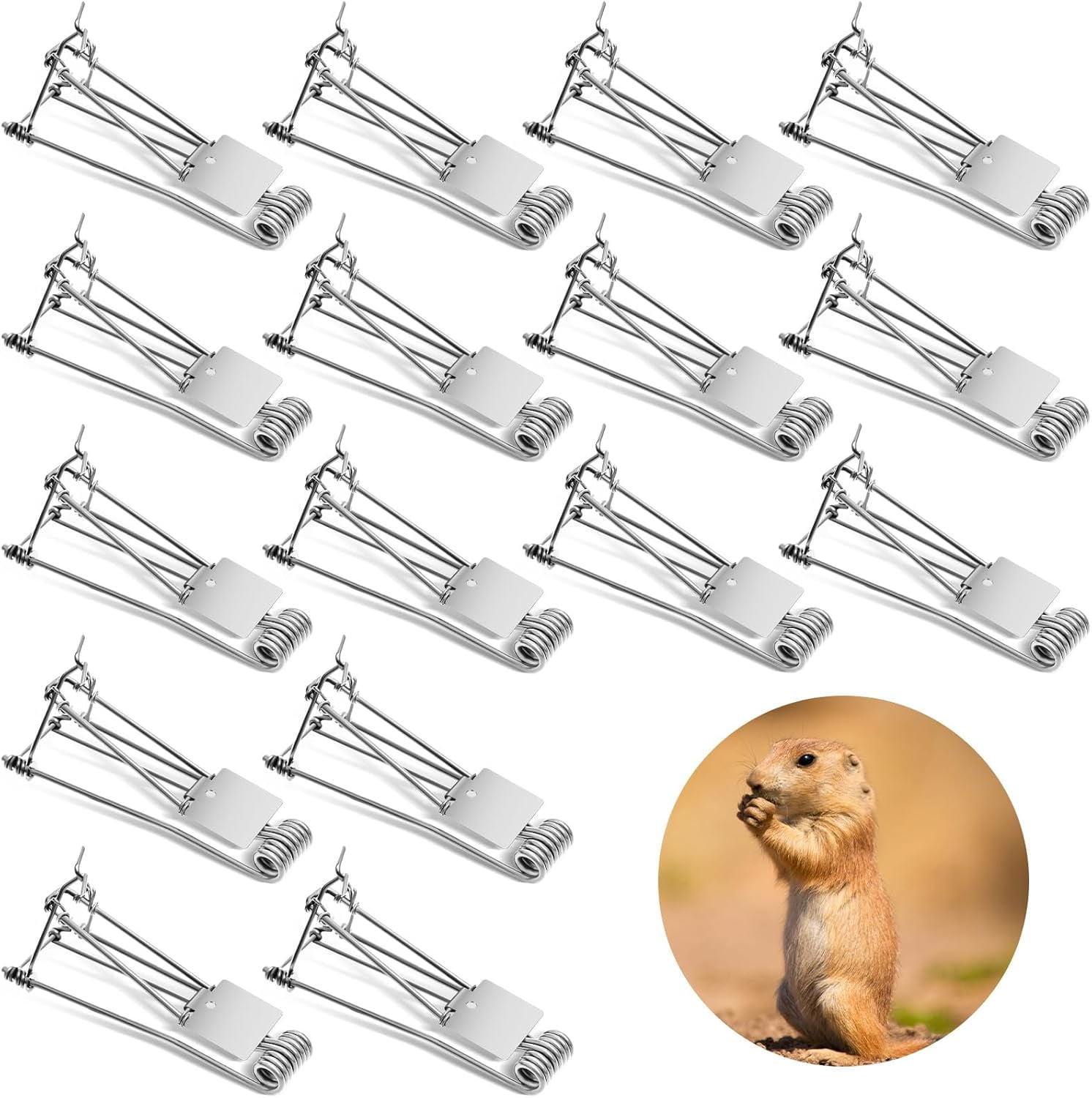 XD3-2 Pcs Outdoor Gopher Trap Easy Set Mole Trap Weather Resistant ...