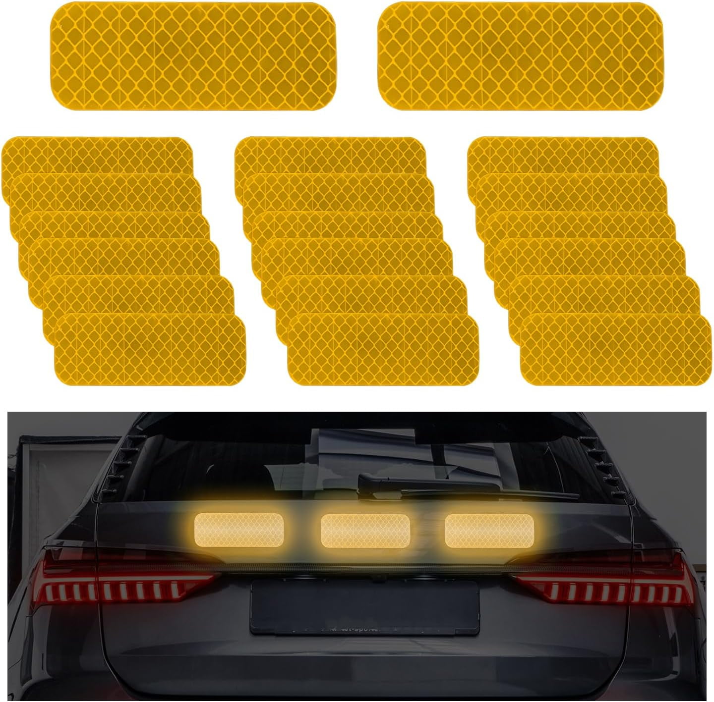 XD3-20 PCS Warning Reflective Stickers, Strong Reflective Waterproof ...