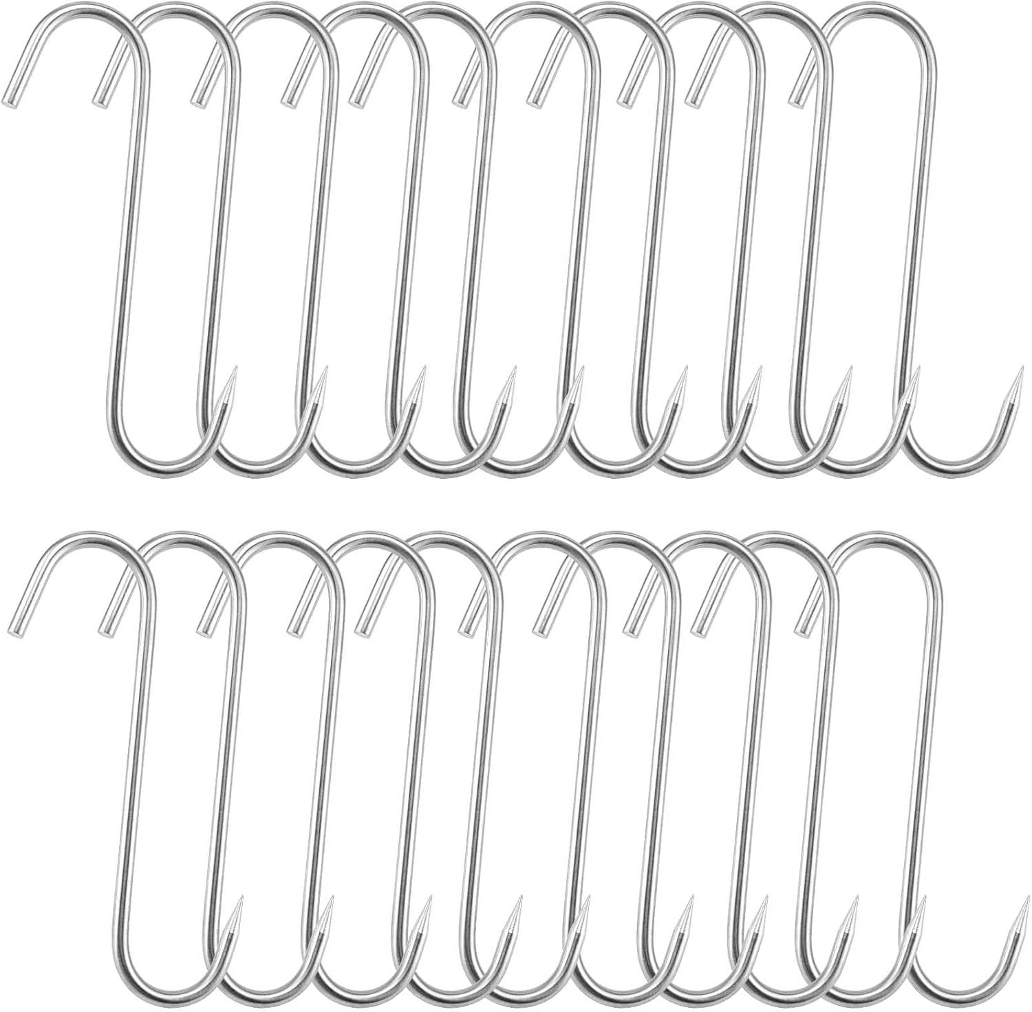 XD3-20 Pack 9 Inch Meat Hooks, 8mm Thick Heavy Duty Meat Hooks ...