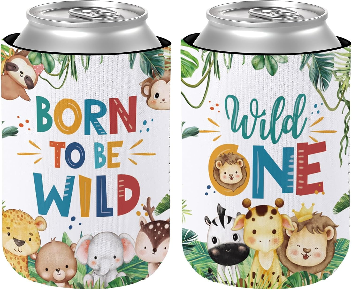 XD3-24 Pack Wild One Birthday Decorations Safari Jungle Animal Can ...