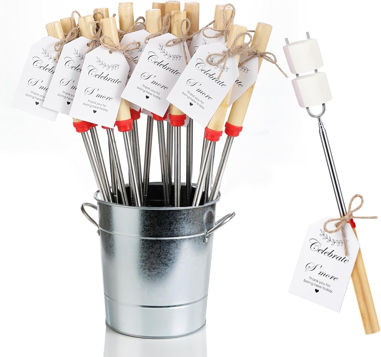 XD3-24 Sets S'mores Party Favor Includes Smores Sticks for Fire Pit ...