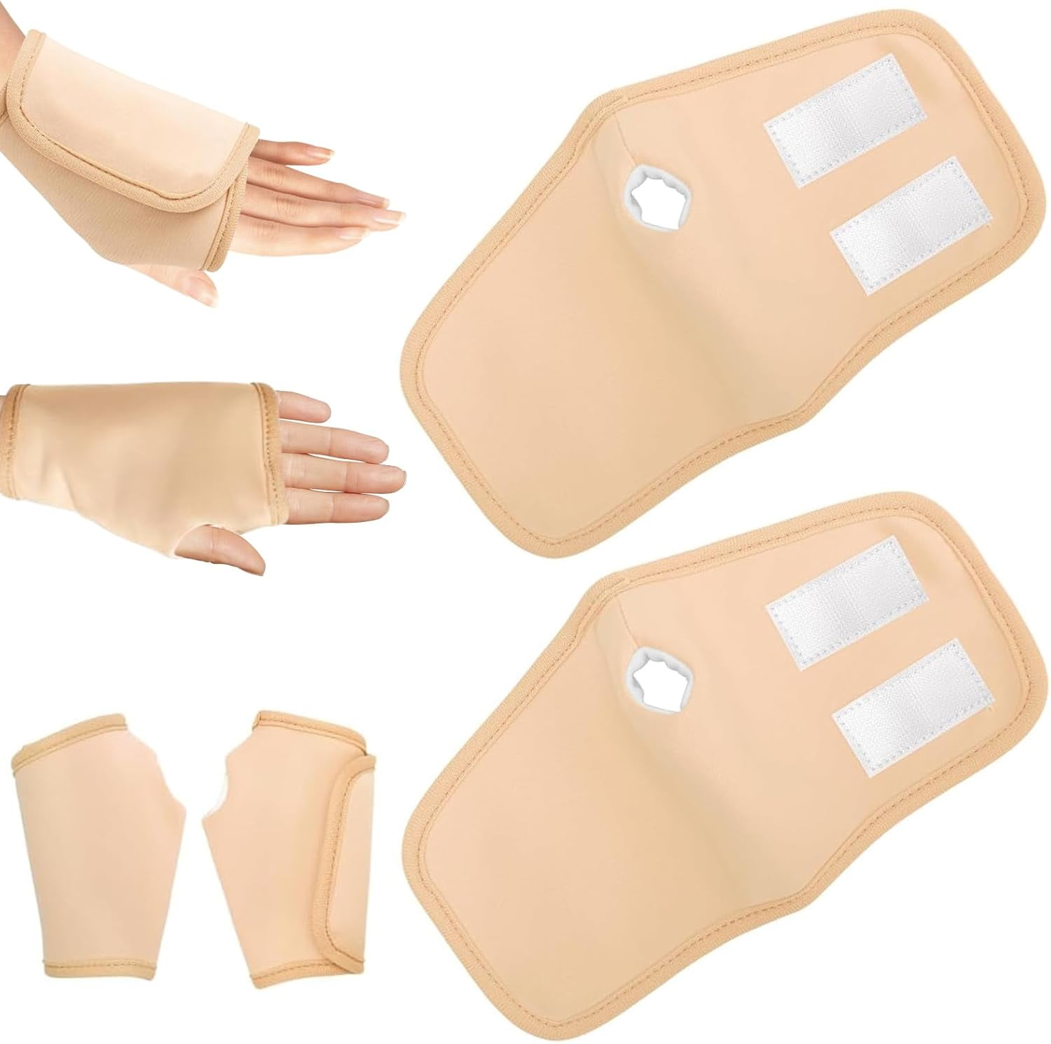 XD3-2Pcs Castor Oil Pack Wrap for Hands, Self Adhesive Adjustable ...