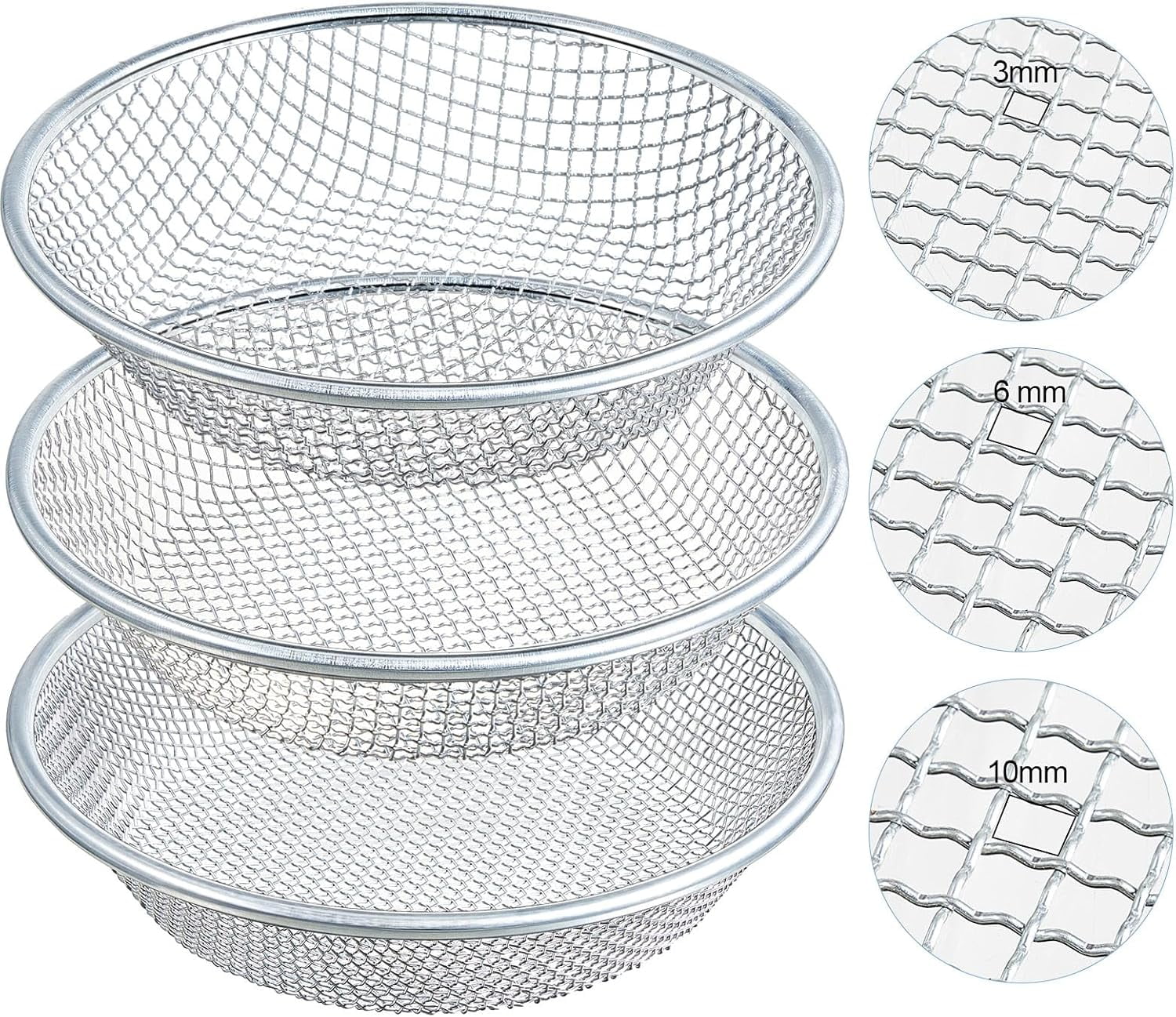 XD3-3 Pcs Gardening Sand Soil Compost Sifter Garden Sifter Soil Compost ...