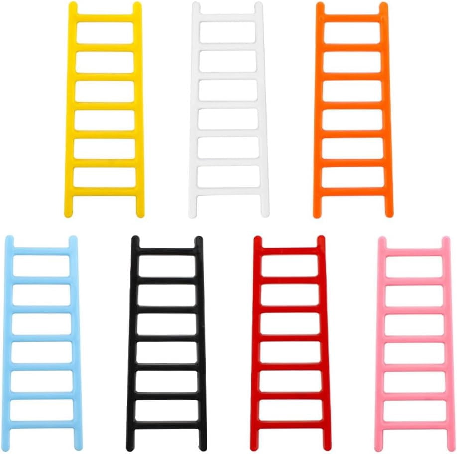 XD3-30PCS Colorful Mini Plastic Ladder Cake Toppers Decorations Fairy ...