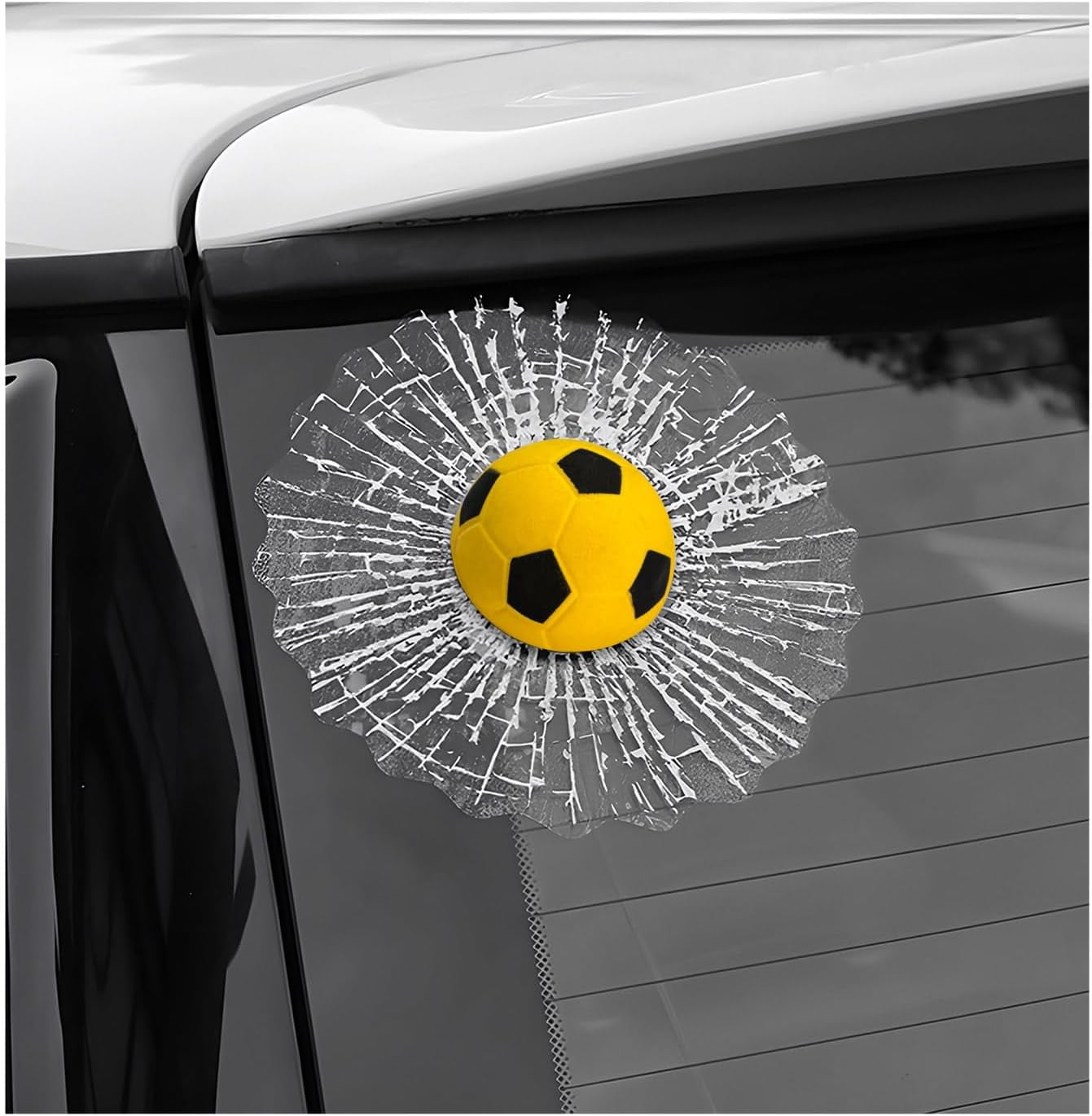 XD3-3D Prank Tricky Broken Glass Sticker, Funny 3D Stereo Baseball ...