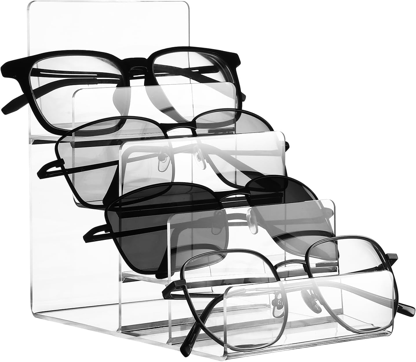 XD3-4 Tier Clear Display Risers Stand, Acrylic Wallet Display Stand ...