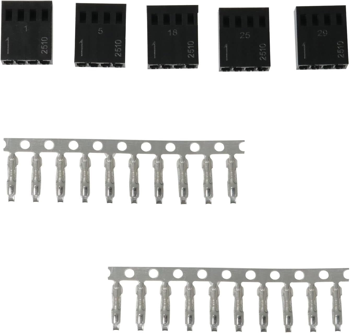 XD3-5 Set Female 4-Pin PWM Fan Connector Kit - 5pcs 4 Pin 4Pin PWM Fan ...