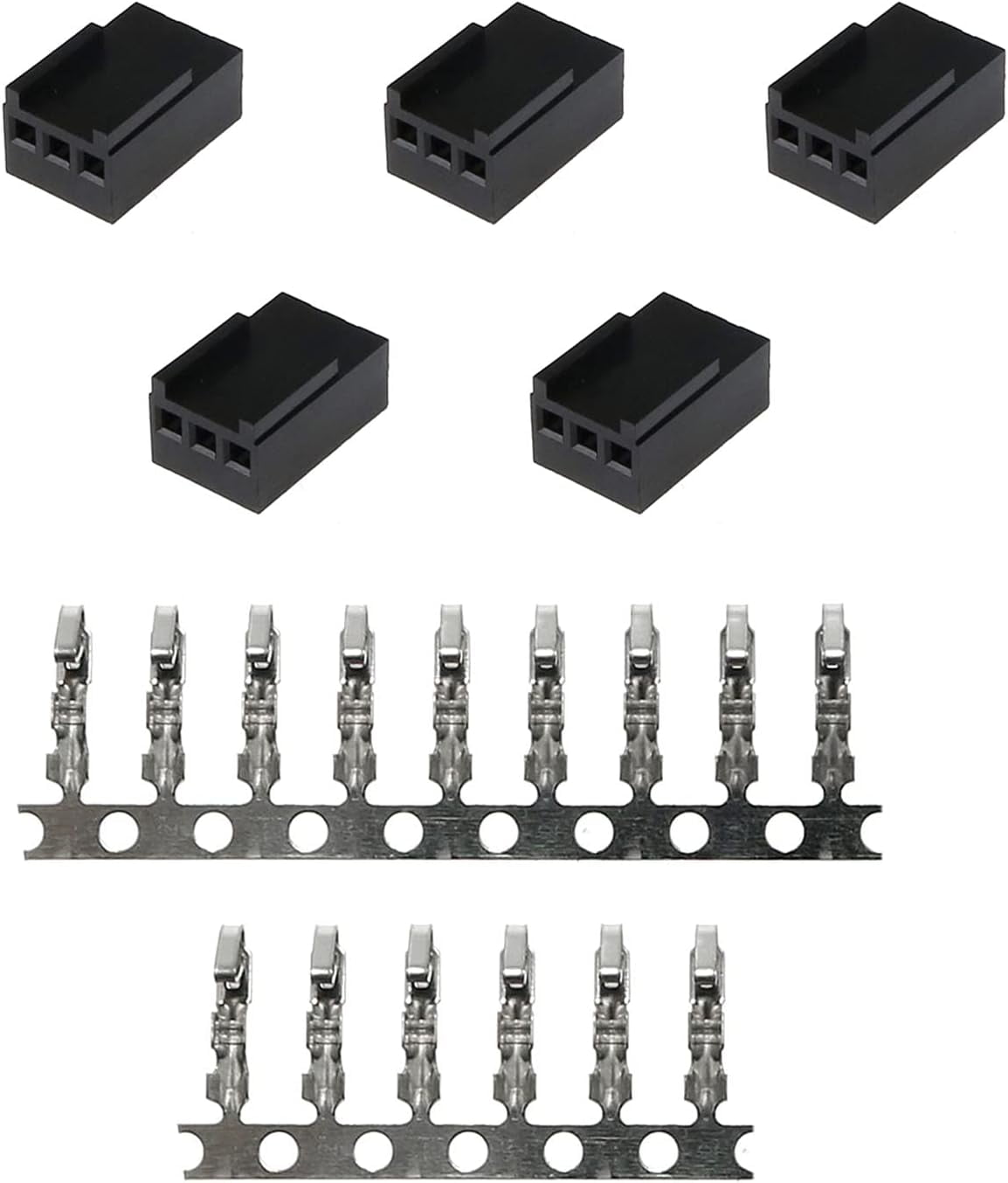 XD3-5PCS Female 3-Pin PC Fan Connector Kit (5PCS 3 Pin 3Pin Fan Female ...