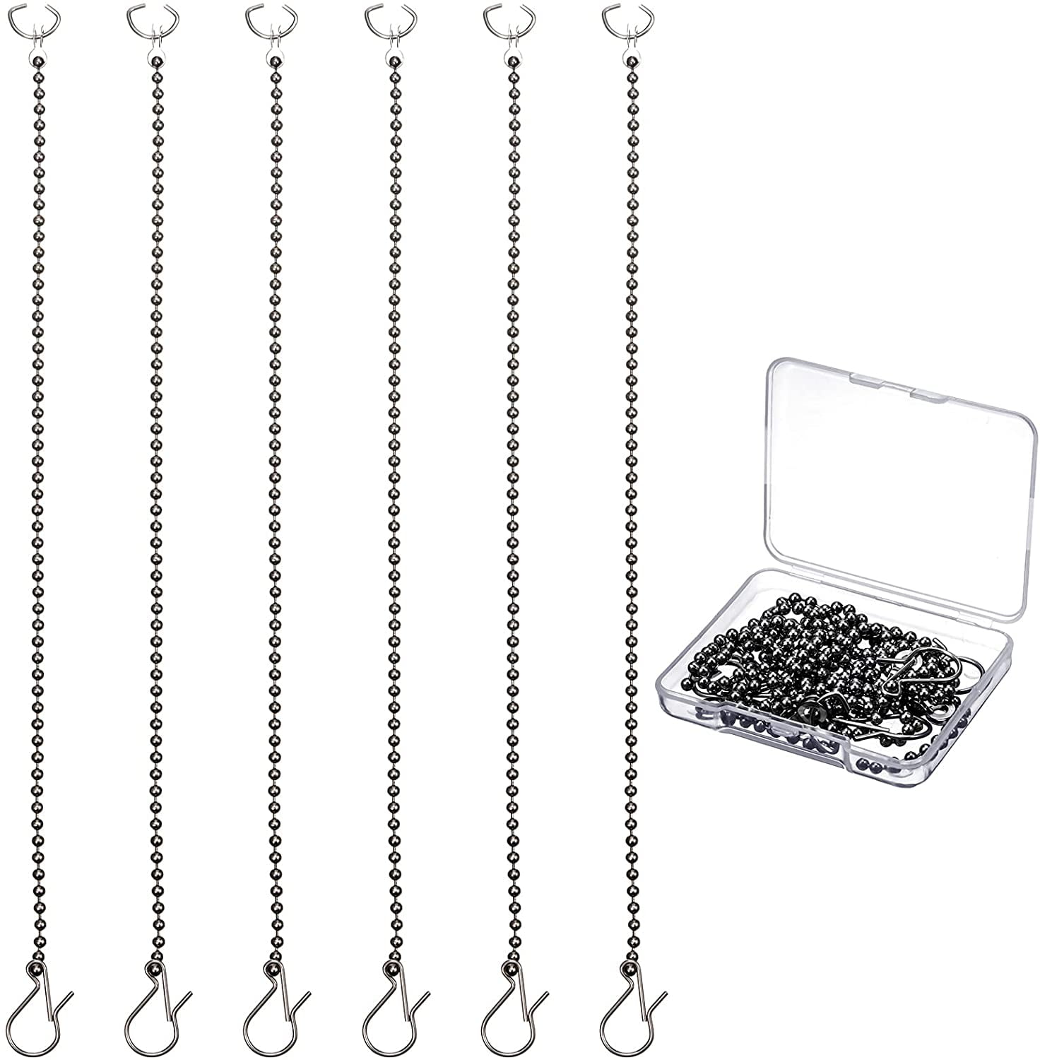 XD3-6 Pack Toilet Handle Beaded Chain Universal Toilet Flapper Chain ...