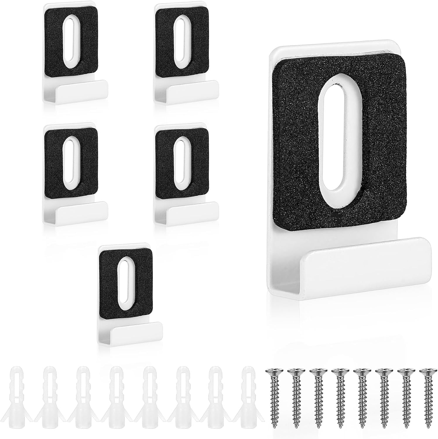 XD3-6 Pcs Metal Mirror Holders for Wall Mounting Stainless Steel Mirror ...