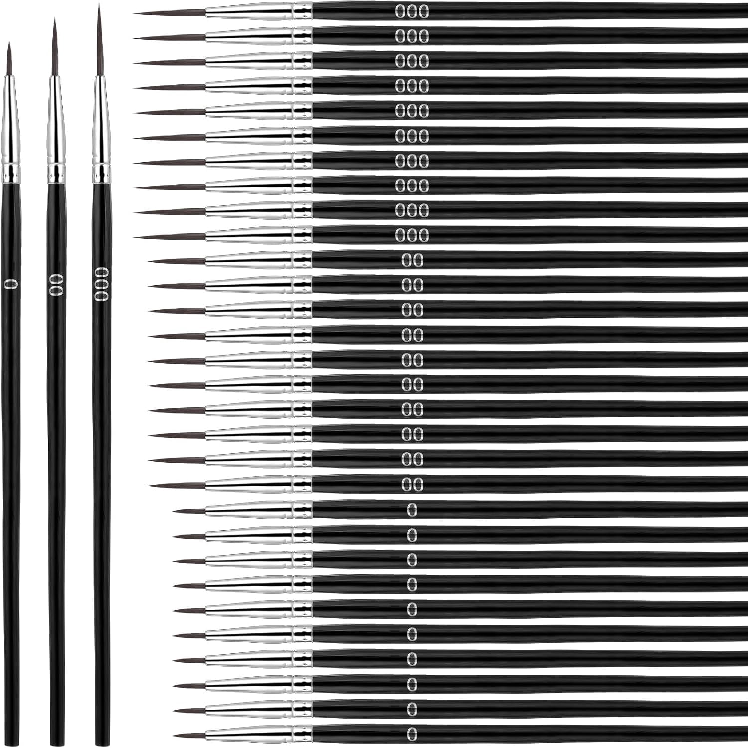 XD3-60 Pcs Detail Paint Brushes, Fine Tip Paint by Number Brushes with ...