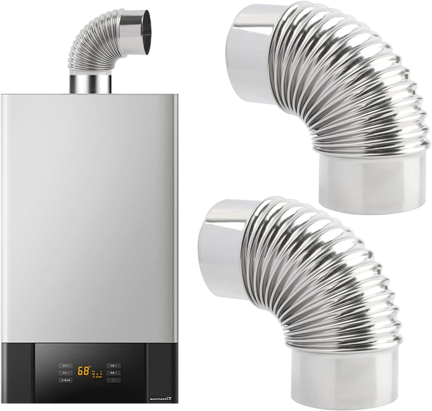 XD3-90 Degree Dryer Close Elbow Vent Tube Connector, 2pcs 4" Diameter ...