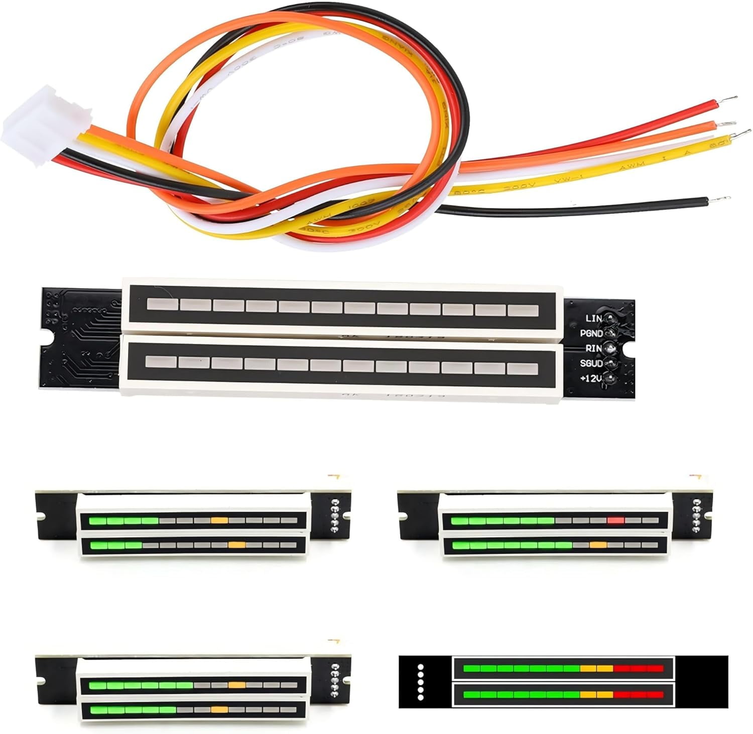 XD3-Audio Spectrum Analyzer, DIY Dual 12 Level Audio Level Indicator ...