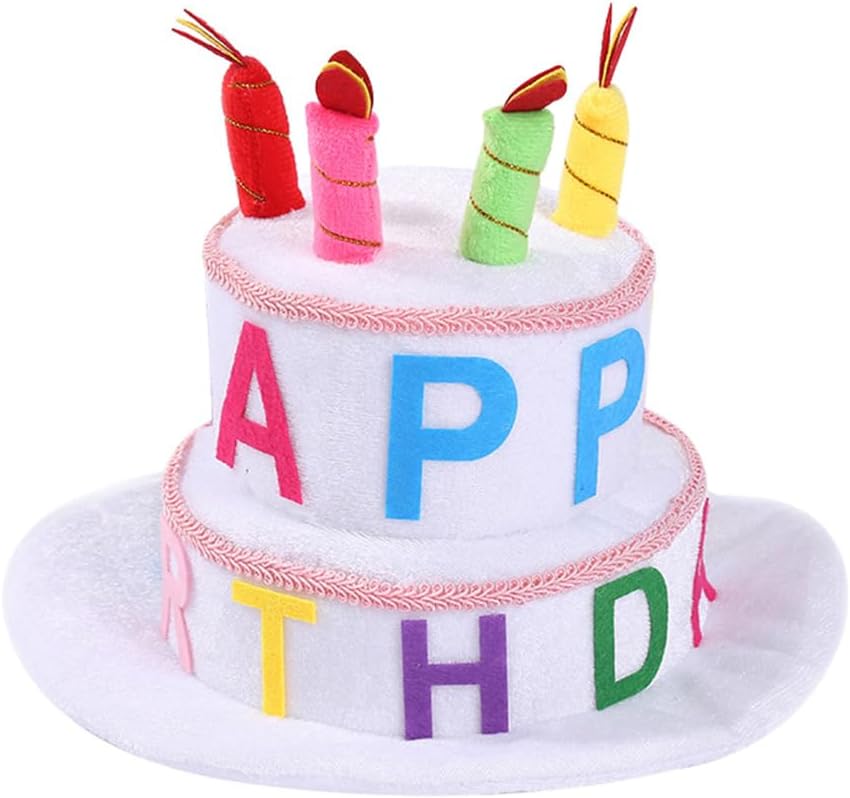 XD3-Birthday Cake Hat for Birthday Party Decor Fun Birthday Cap for ...