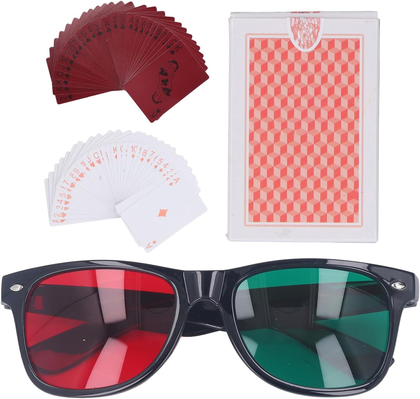 XD3-Color Blind Training Glasses, Color Blind Poker Card, Red and Green ...