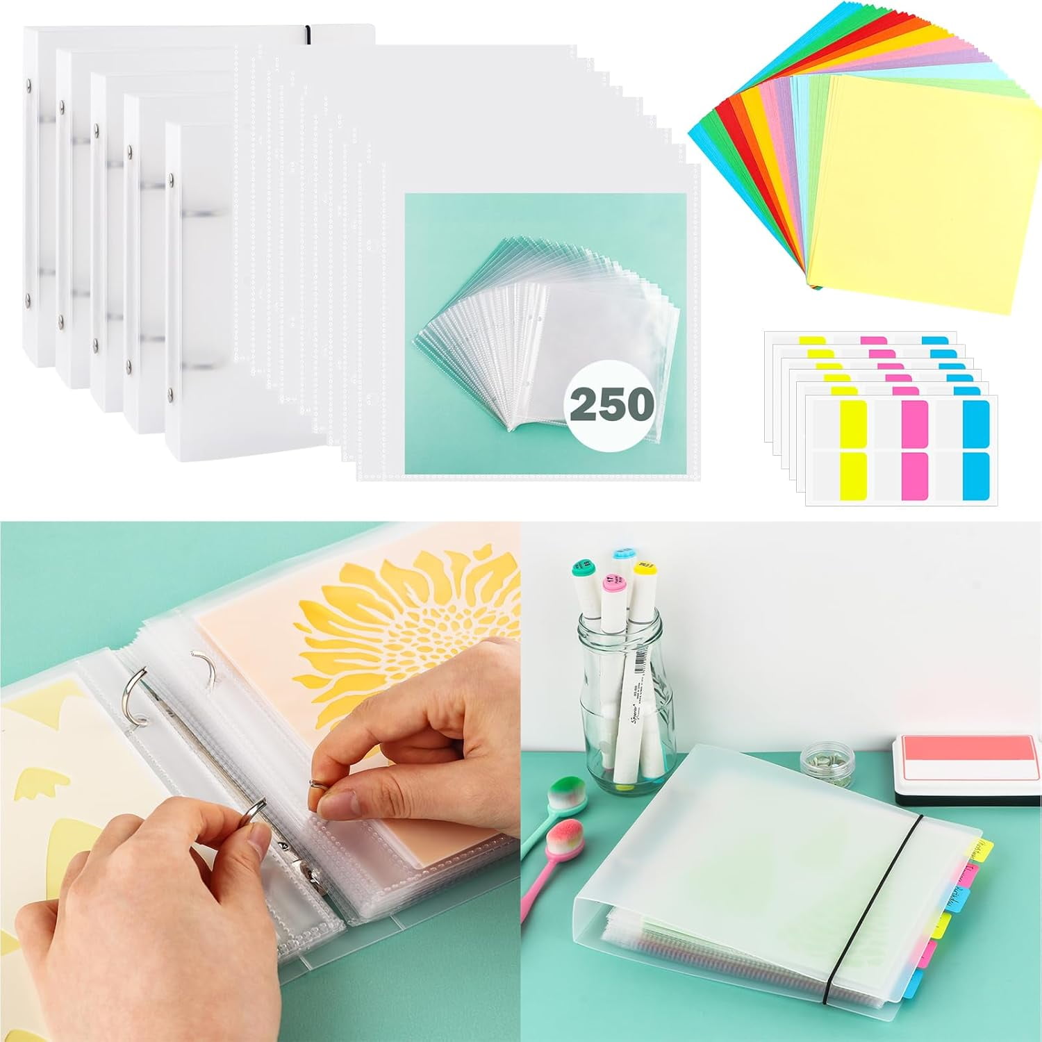 XD3-Cookie Stencil Storage Binder for Storage 6x6inch Stencils,Die Cuts ...