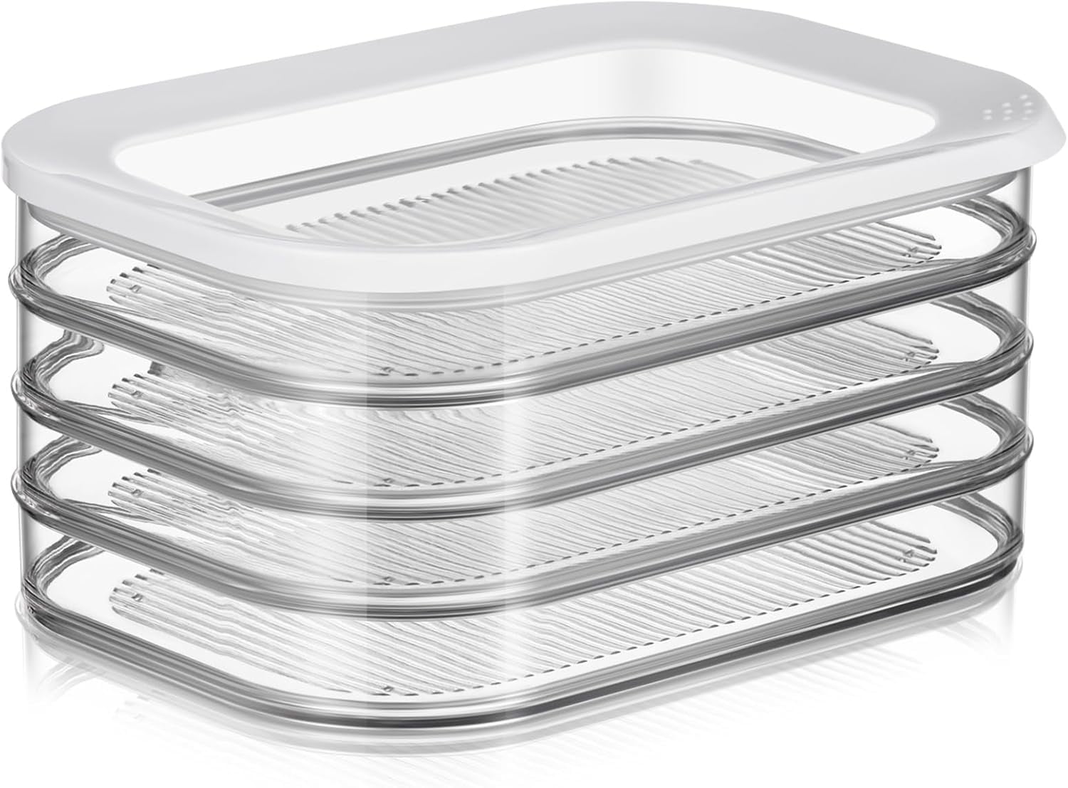 XD3-Deli Meat Container for Fridge 4 Layer Stackable Lunch Meat ...