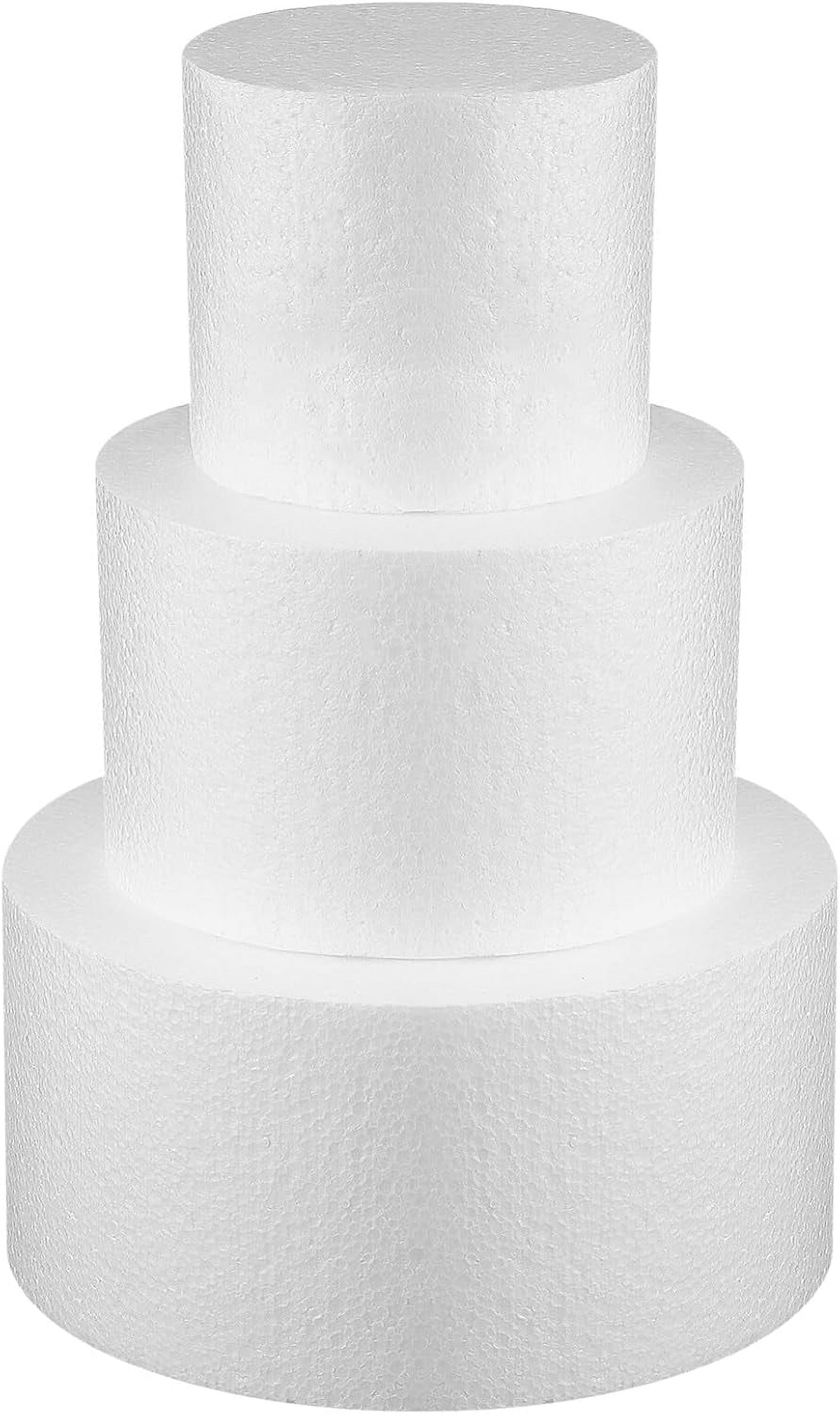 XD3-Foam Cake Dummies Heart-Shaped Fake Models Round Cake Foam Mould ...
