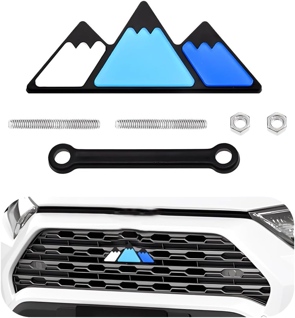 XD3-Front Grille Badge, Classic Retro Tri-Color Stripe Automotive Mesh ...