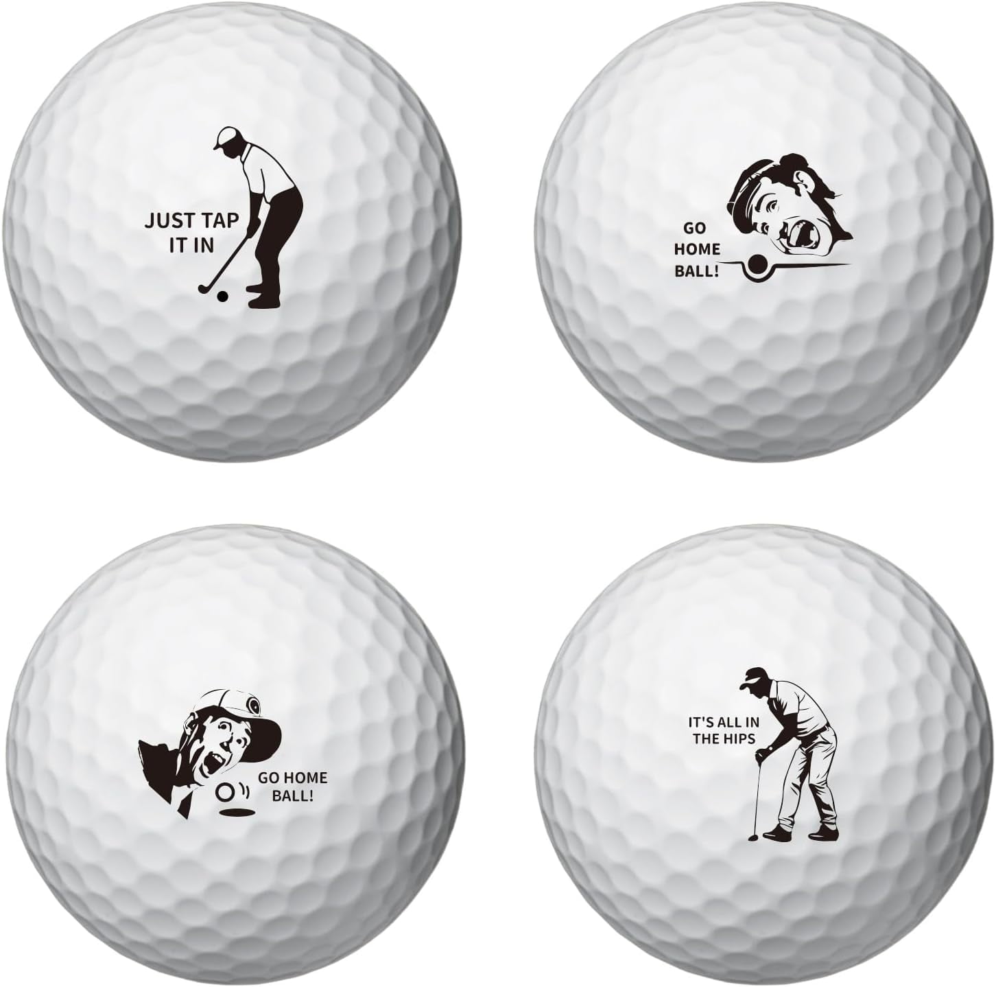XD3-Golf Ball Markers 2 Sheets Caricature Style Golf Ball Marking ...