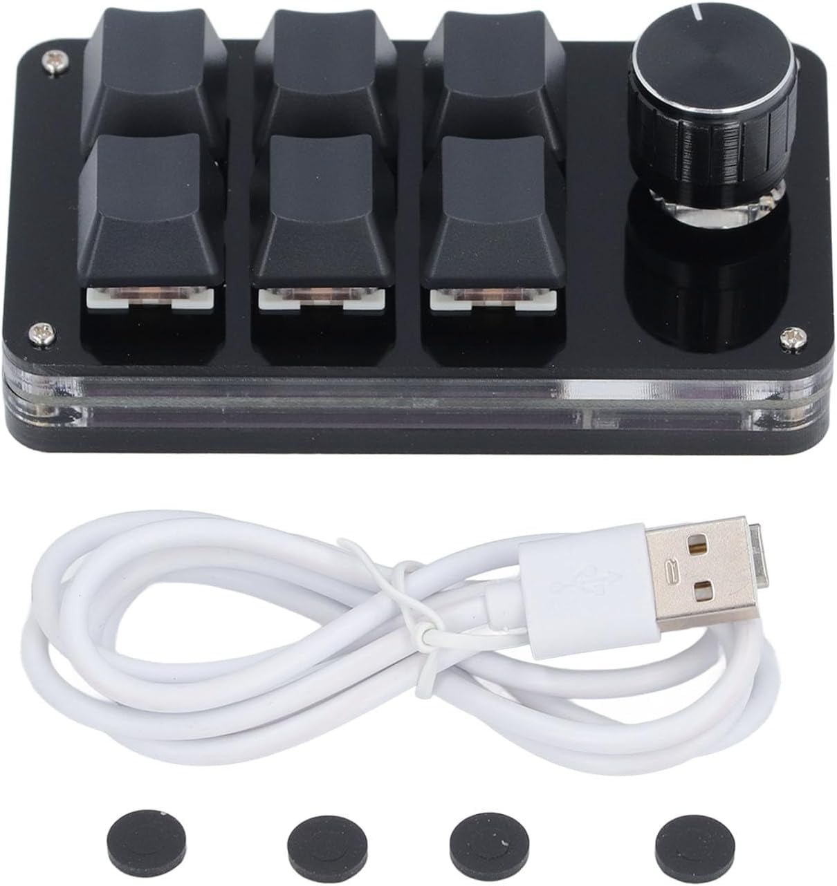 XD3-Macro Keyboard Programmable One Handed USB PC Keypad Mini Mechanical Gaming Keyboard 6 Keys ...