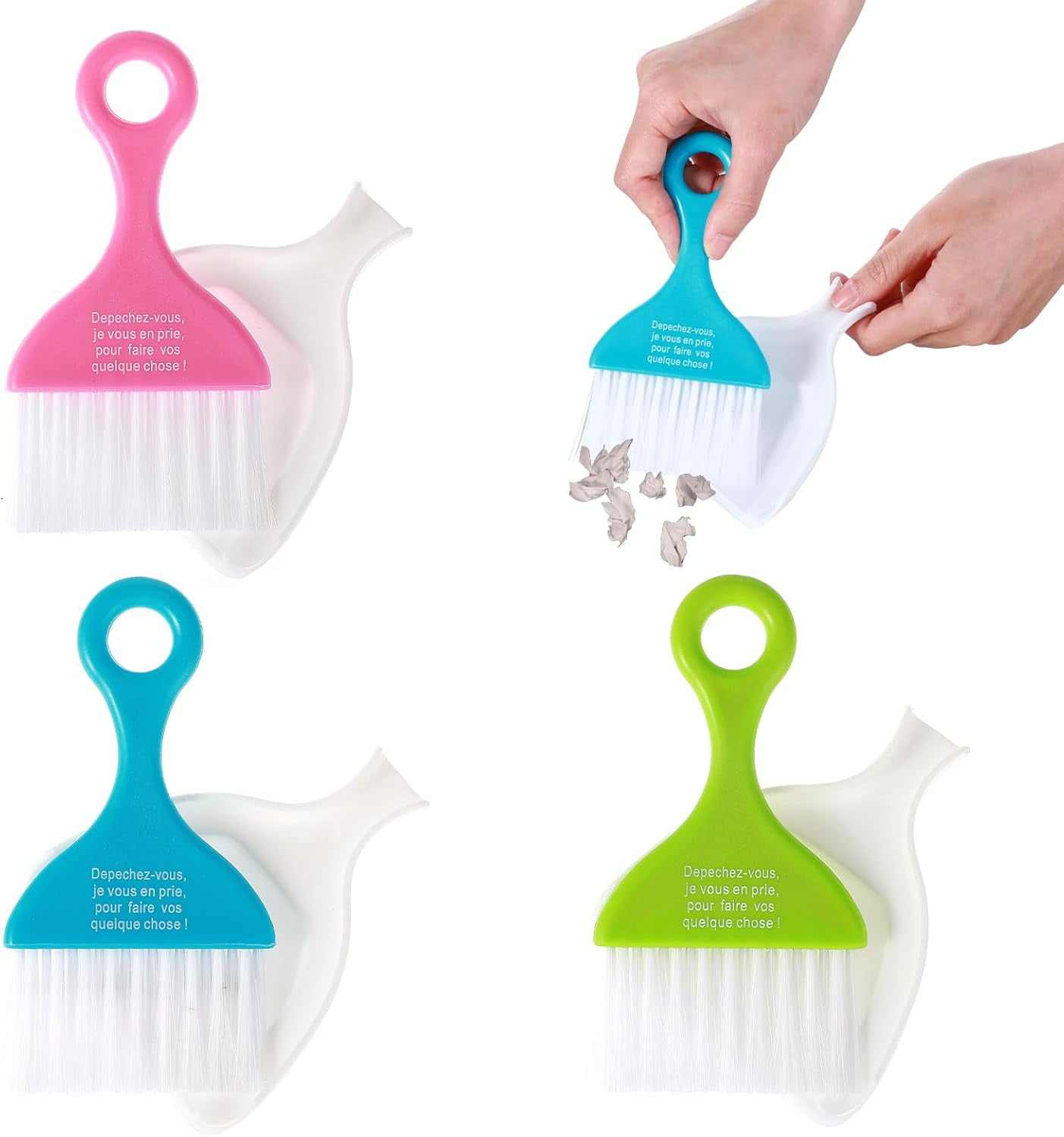 XD3-Mini Dustpan Set Brush 3Pcs Table Whisk Brooms Small Dustpan Tiny ...