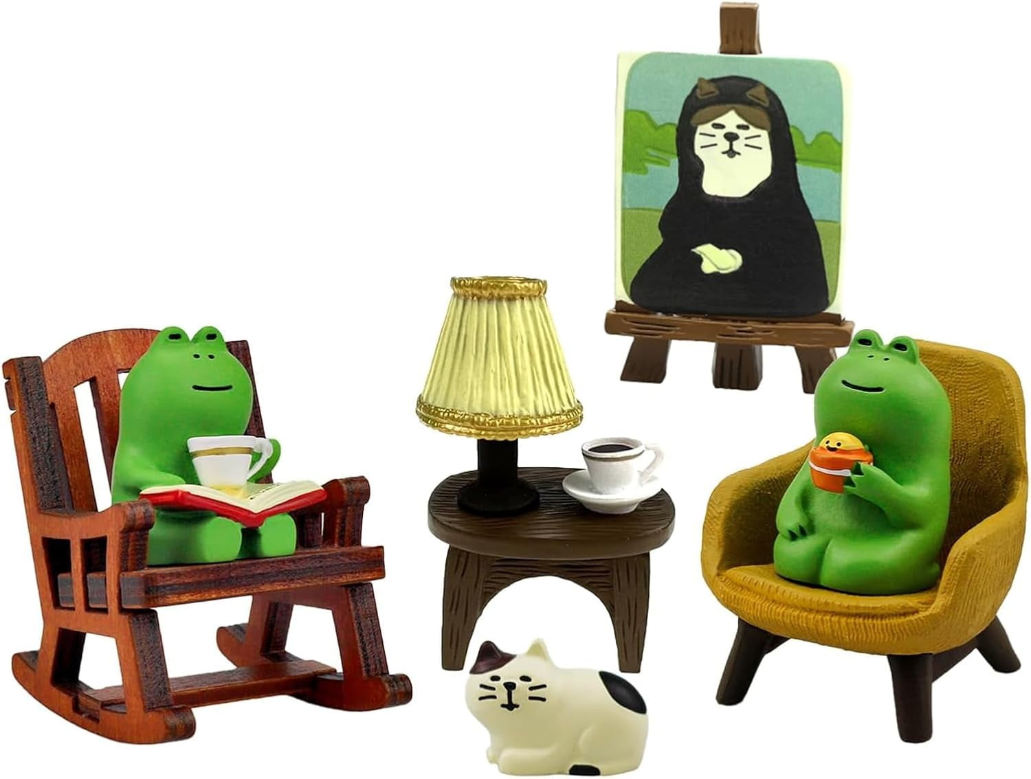 XD3-Miniature Frog Figurines Statue,Cute Frog Figure Collectibles ...