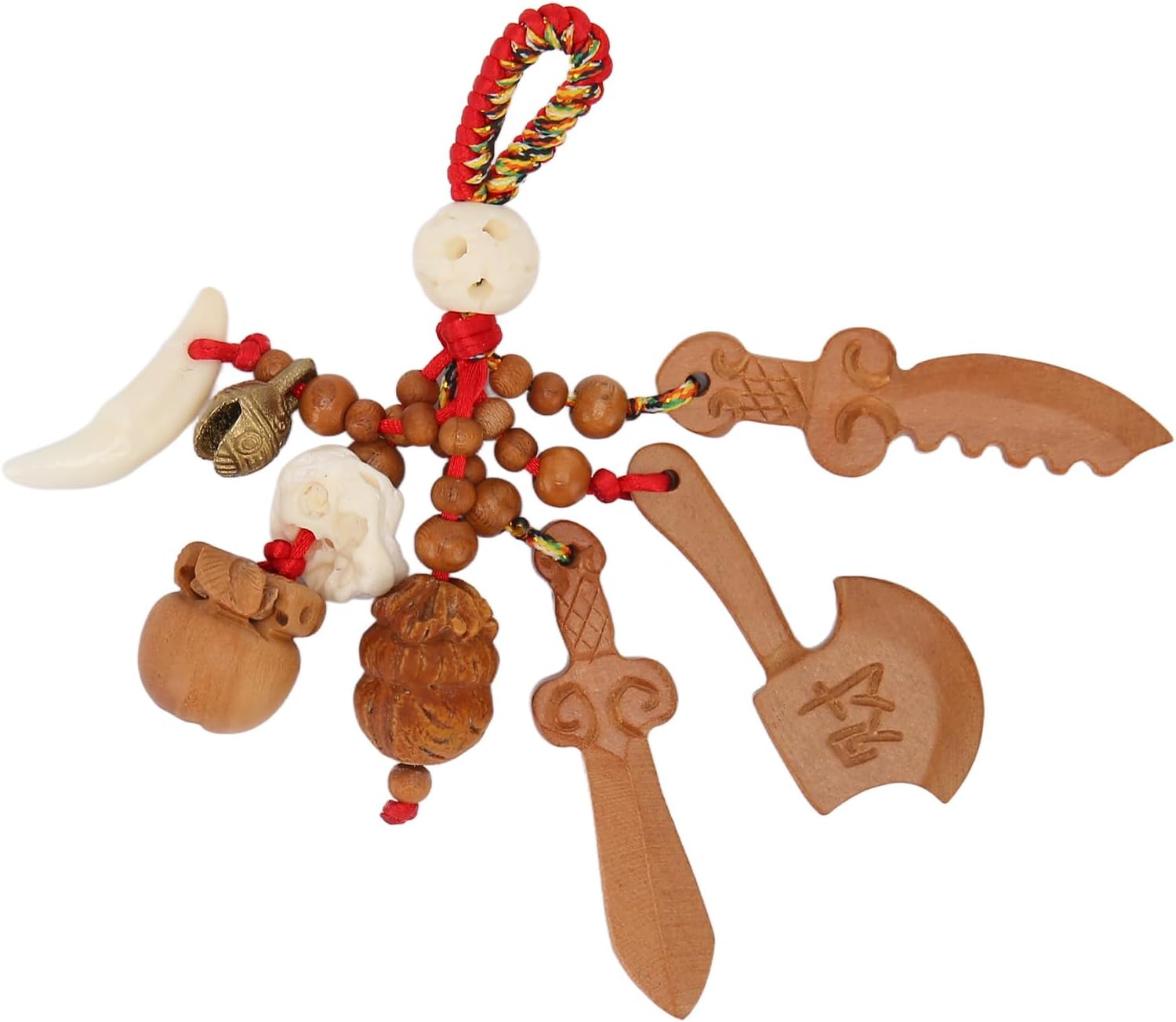 XD3-Peach Wood Sword Axe Pendant, Excellent Craftsmanship Wood Carving ...