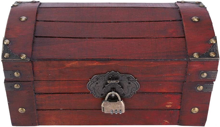 XD3-Pirate Treasure Boxes, Small Wood Decorative Chest, Treasure Chest ...
