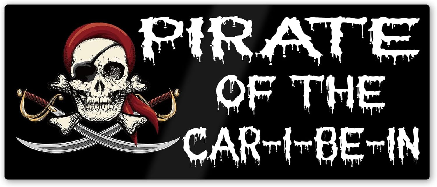 XD3-Pirate of The Car I Be in Bumper Stickers, Funny Bumper Decals for ...