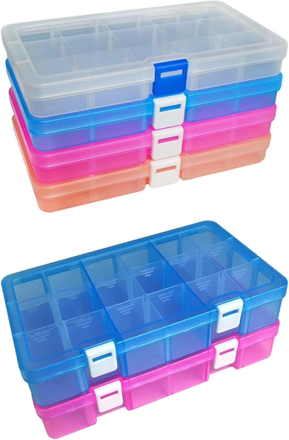 XD3-Plastic Organizer Container 15 grids and Storage Box 18 grids*3 ...