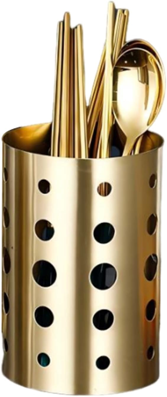 XD3-Stainless Steel Utensil Holder, 5.9 inch Round Kitchen Utensil ...