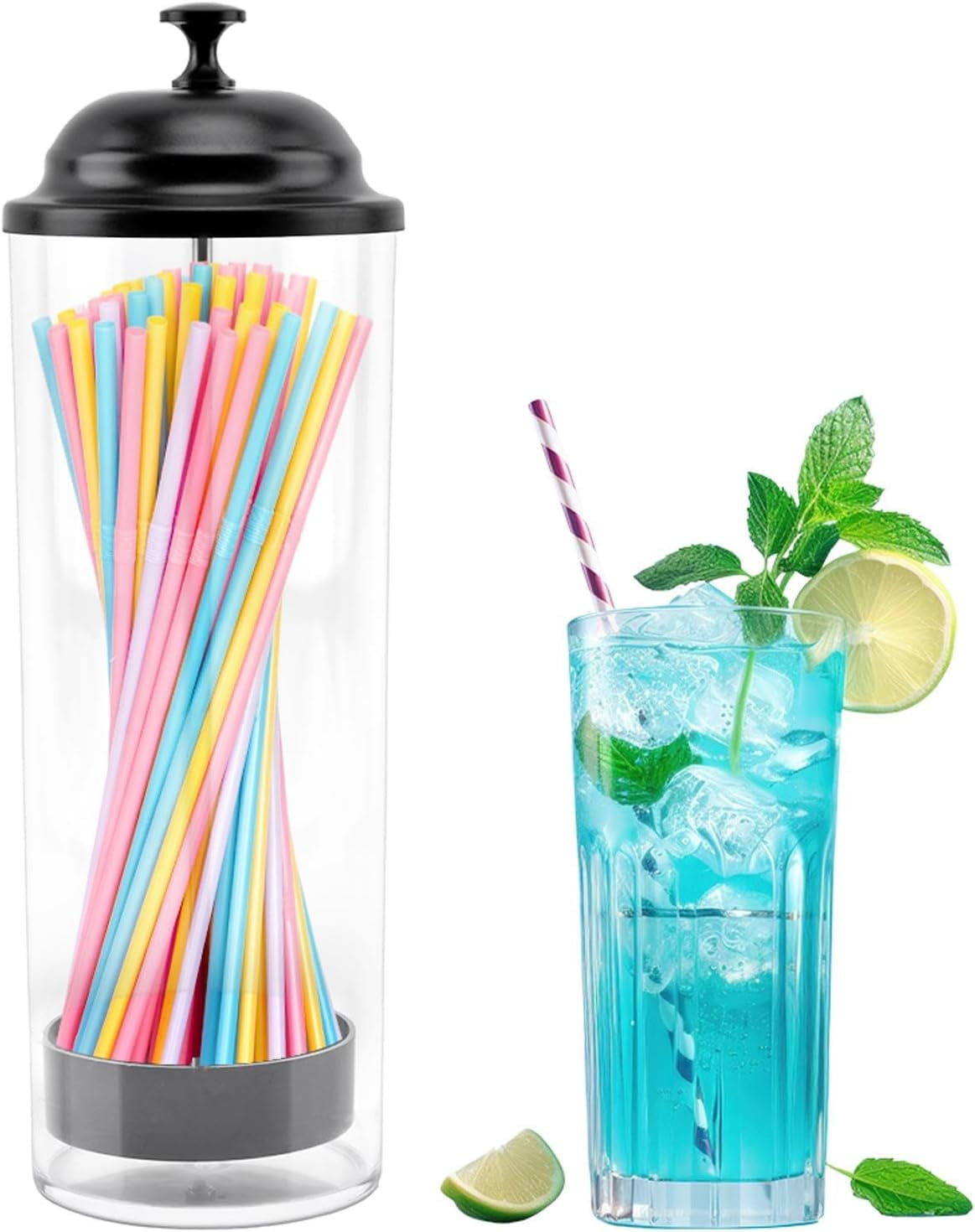 XD3-Straw Dispenser Straw Holder for Standard Size Drinking Straws ...