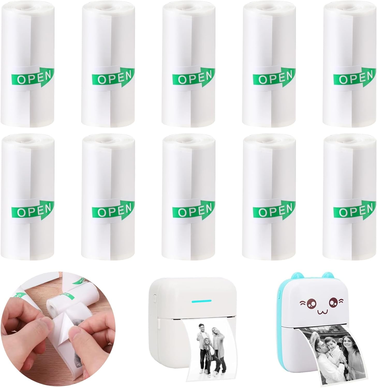 XD3-Thermal Sticker Paper for Mini Printer 57mm x 3m Printable Sticker ...