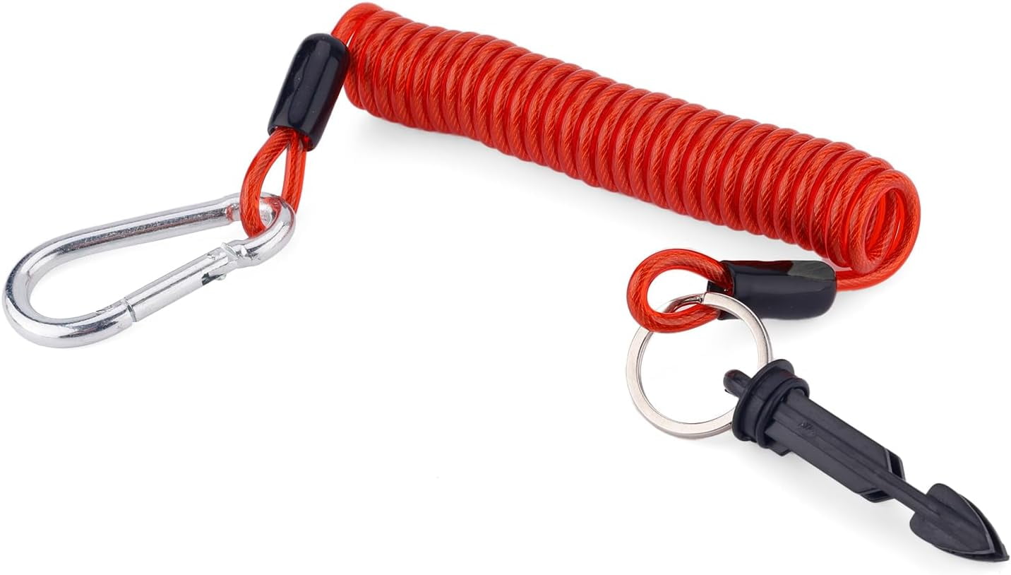 XD3-Trailer Brake Away Cable, 6ft High Rebound Spring Breakaway Coiled ...