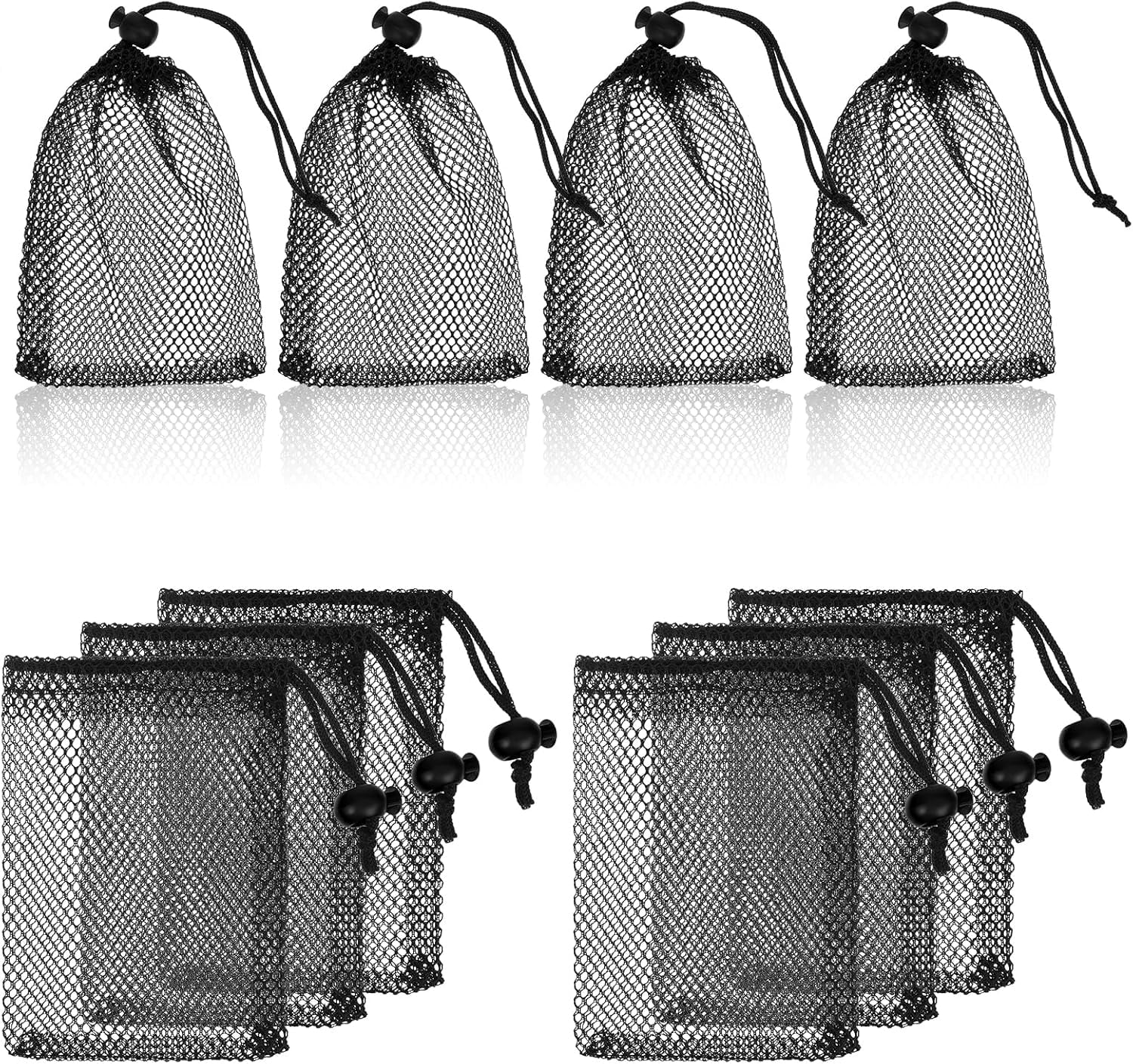 XD4-10 Pcs Small Mesh Drawstring Bag, Storage Net Bag with Cord Lock ...