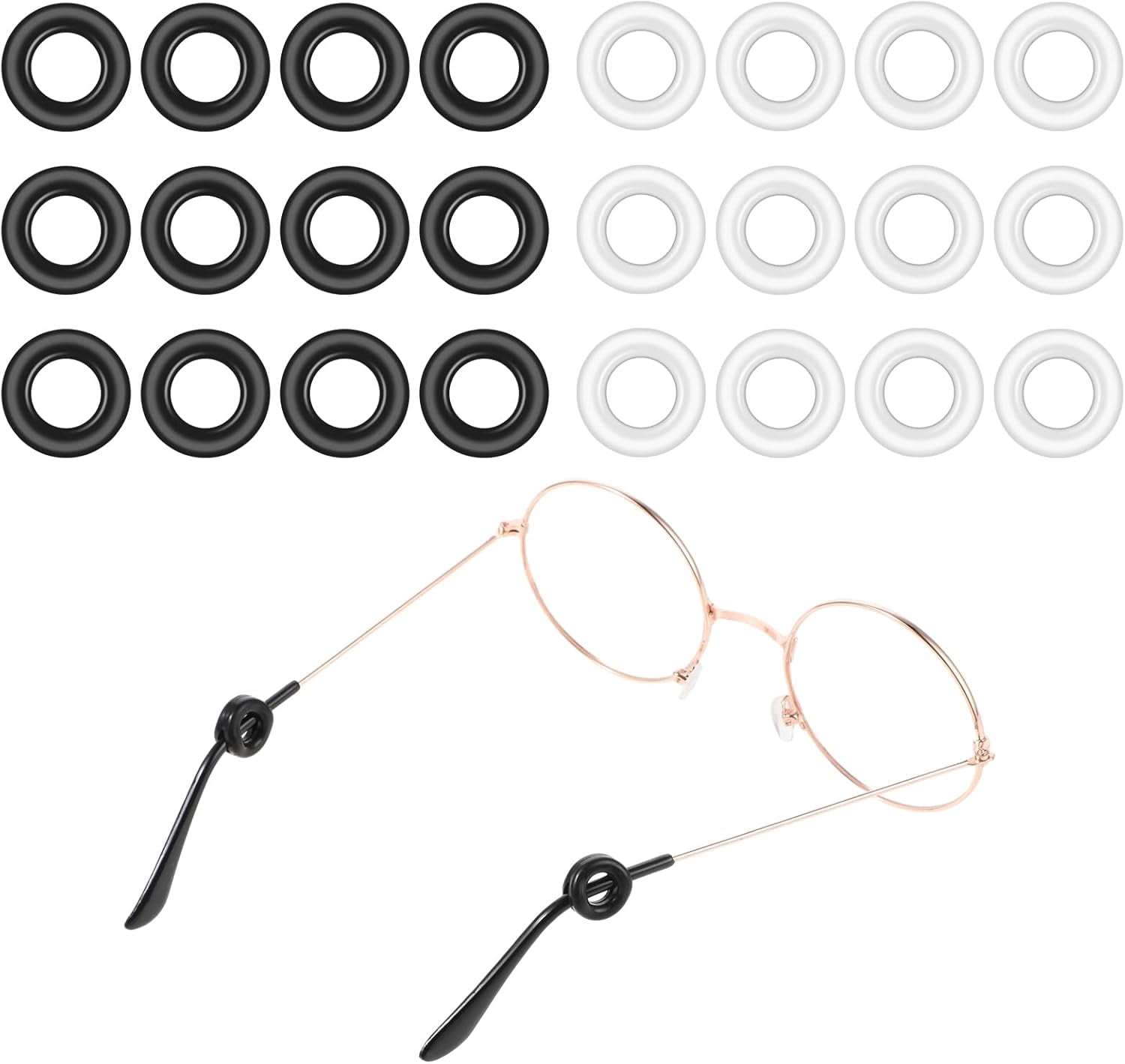 XD4-12 Pairs Glasses Ear Grip Eyeglasses Temple Tip Sleeve Retainer ...